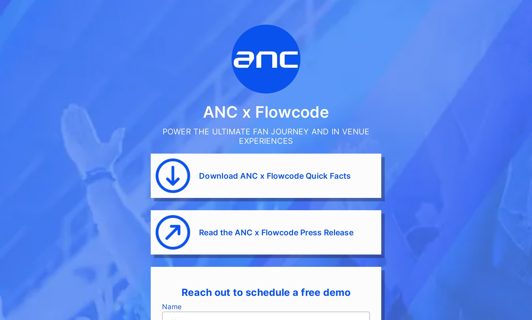 ANC x Flowcode's Flowpage