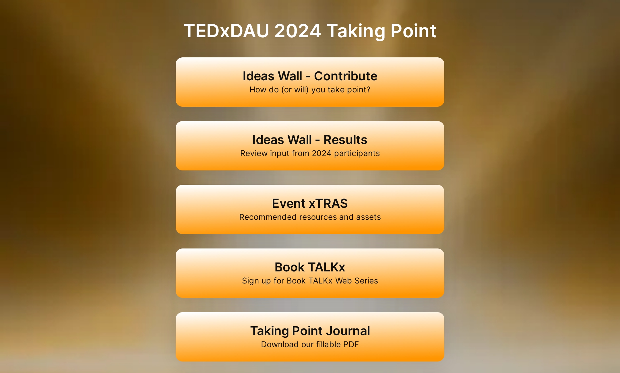 TEDxDAU 2024 Taking Point 's Flowpage