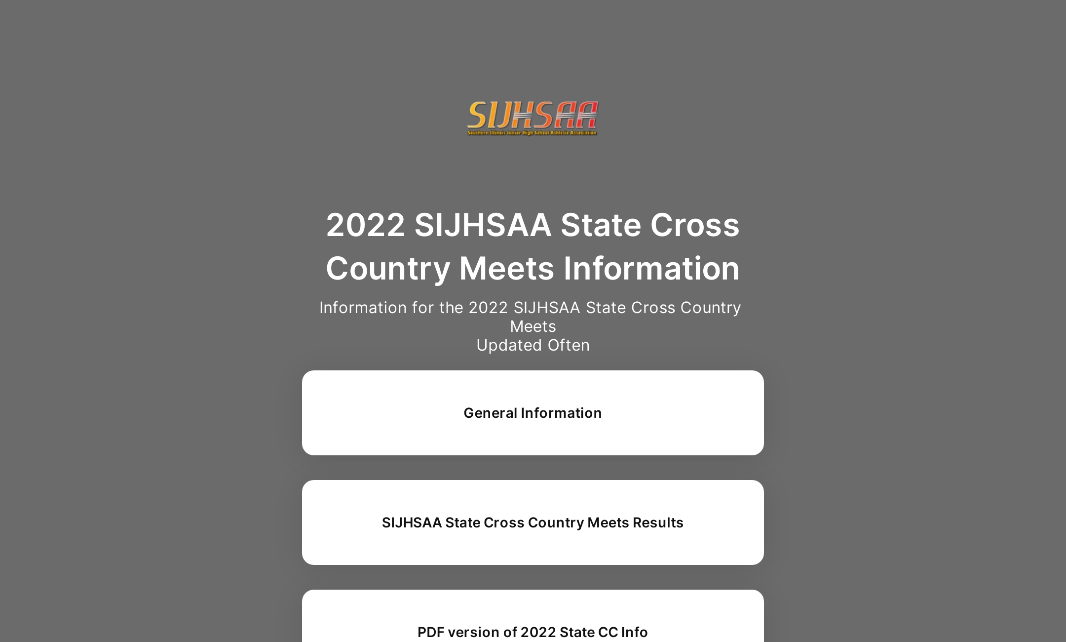 2022 SIJHSAA State Cross Country Meets Information's Flowpage