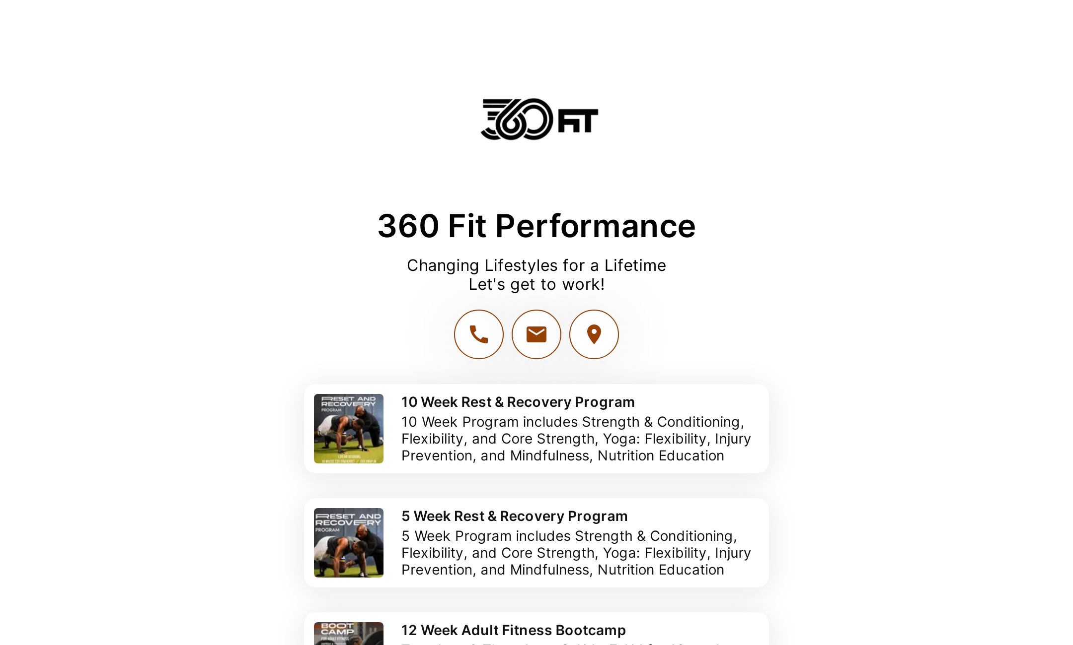 360 Fit Performance's Flowpage