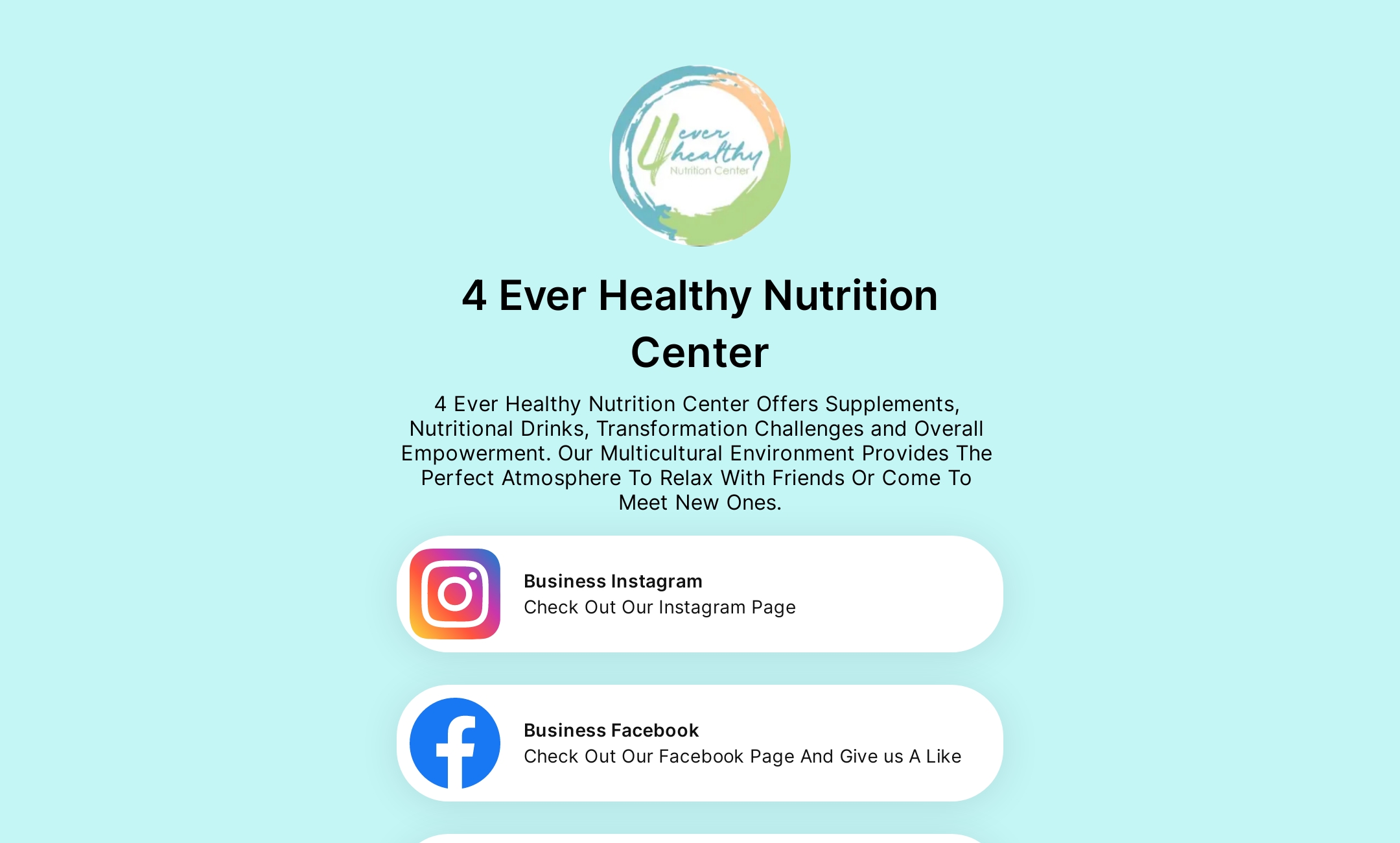 4 Ever Healthy Nutrition Center's Flowpage