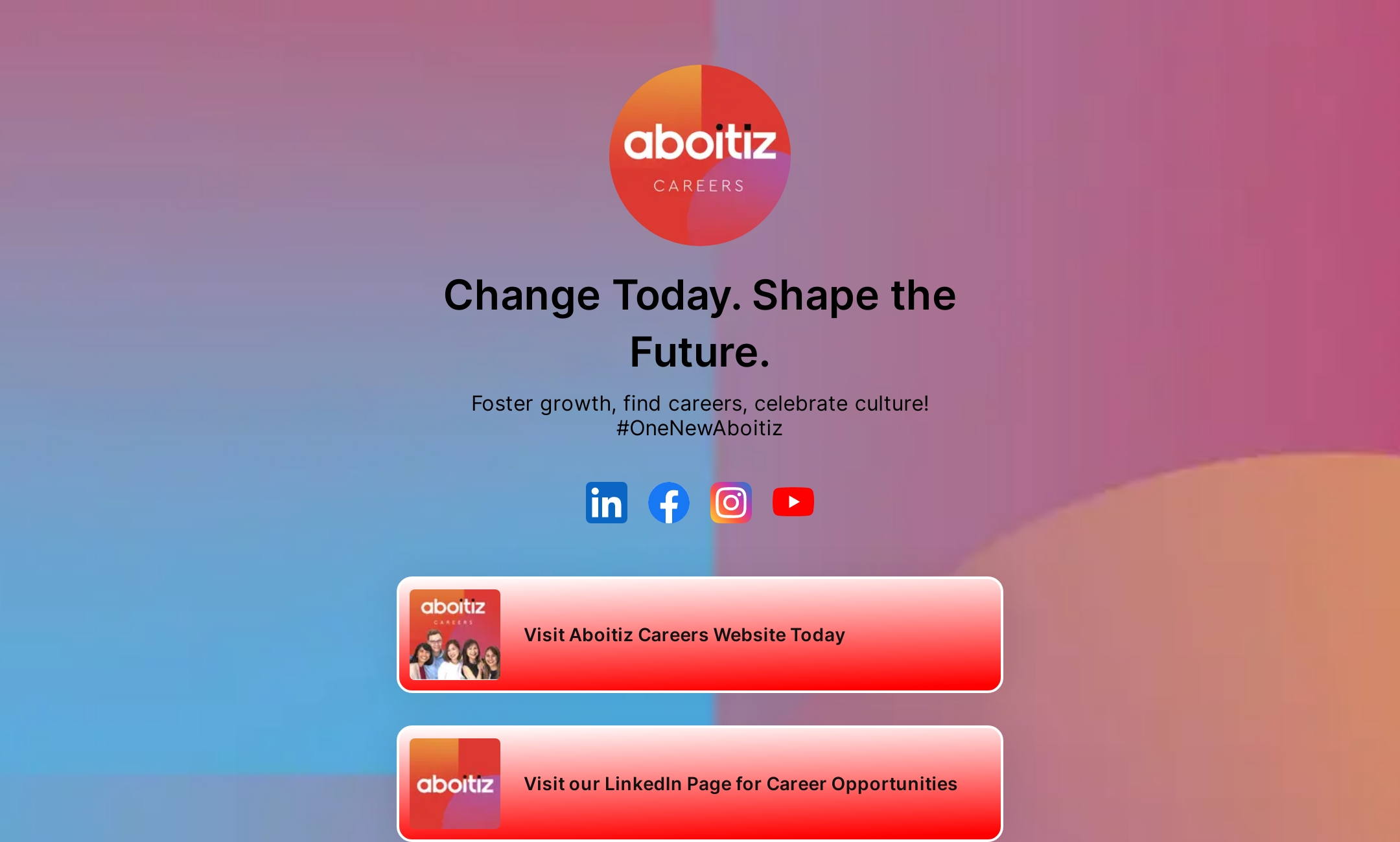 Change Today. Shape the Future.'s Flowpage