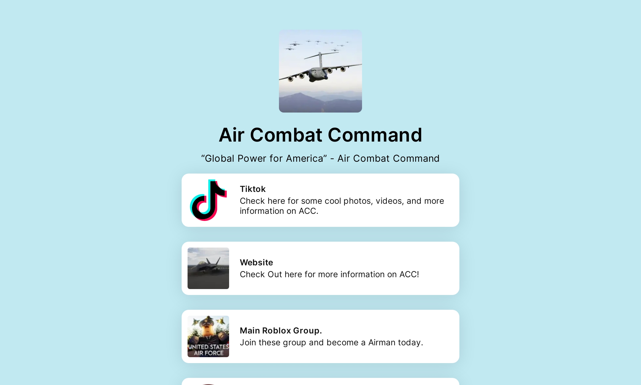 Air Combat Command's Flowpage