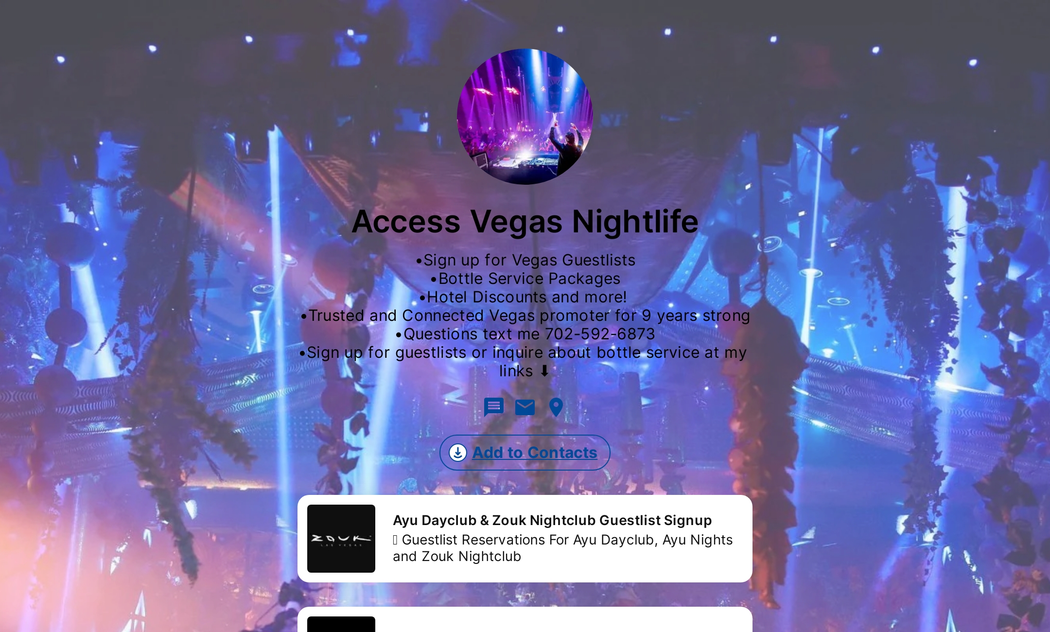 Access Vegas Nightlife's Flowpage