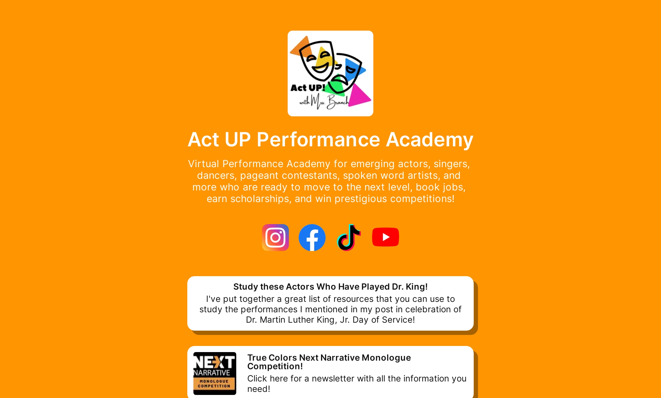 Act UP Performance Academy's Flowpage
