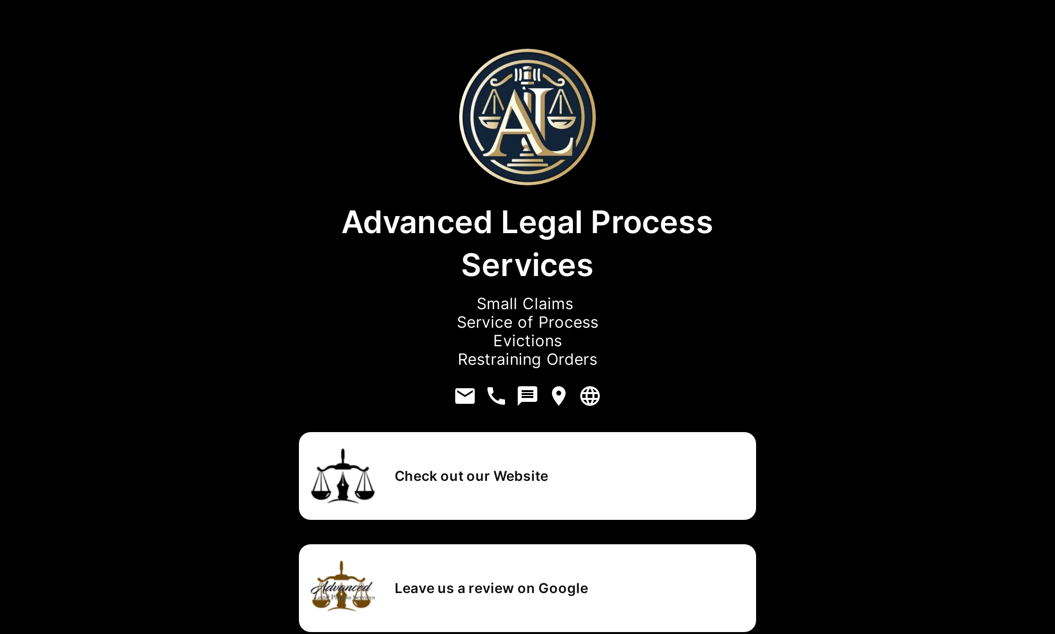 Advanced Legal Process Services' Flowpage