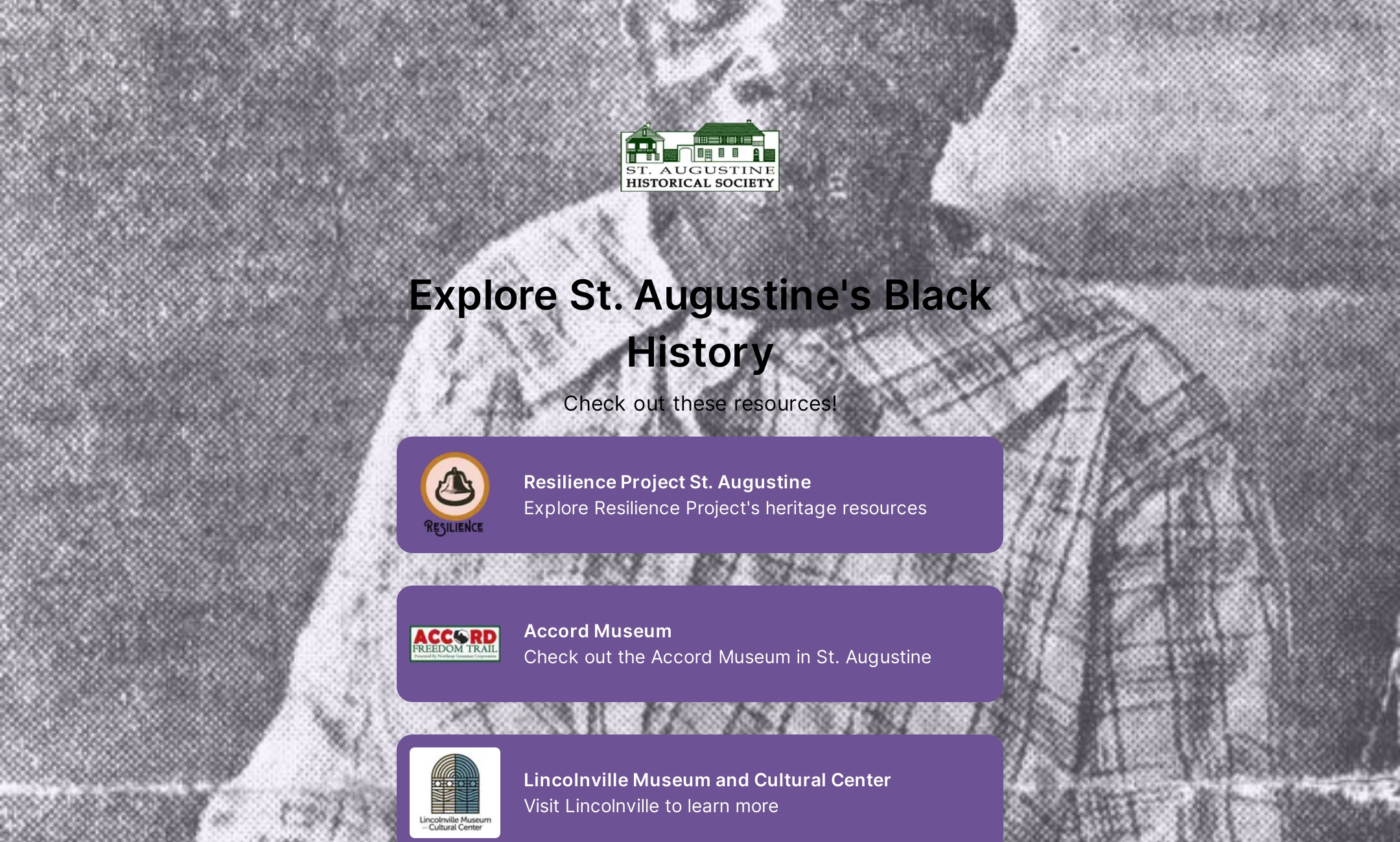 Explore St. Augustine's Black History's Flowpage