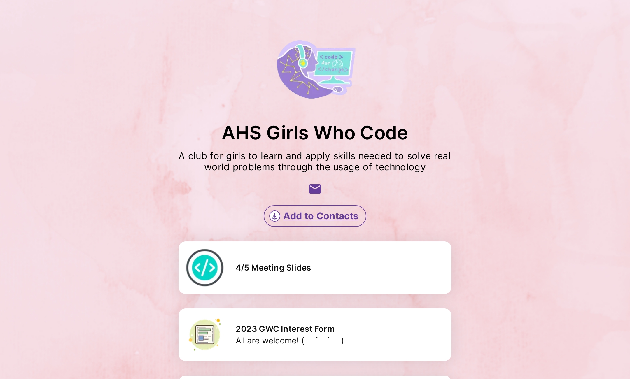 AHS Girls Who Code's Flowpage