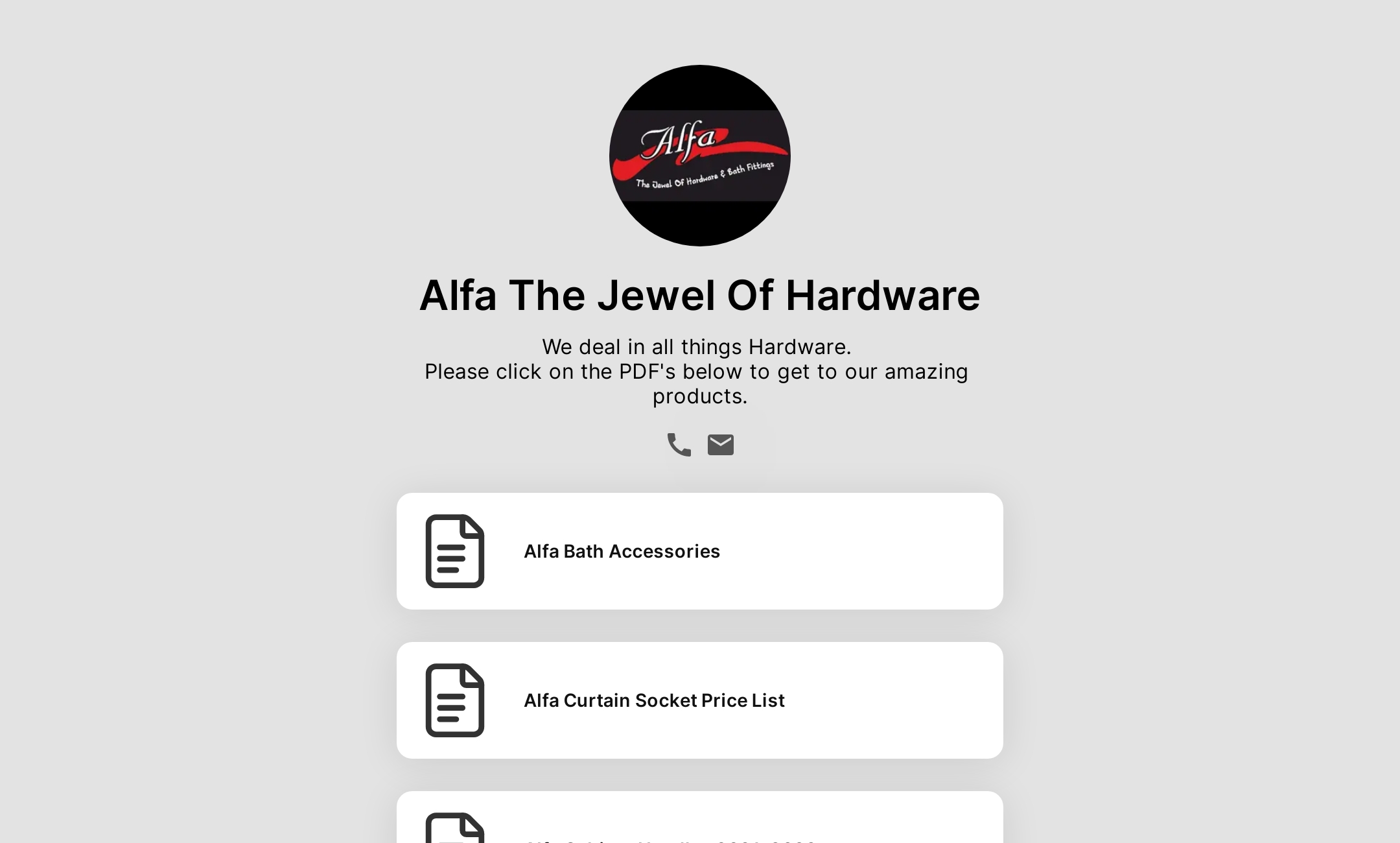 Alfa The Jewel Of Hardware's Flowpage