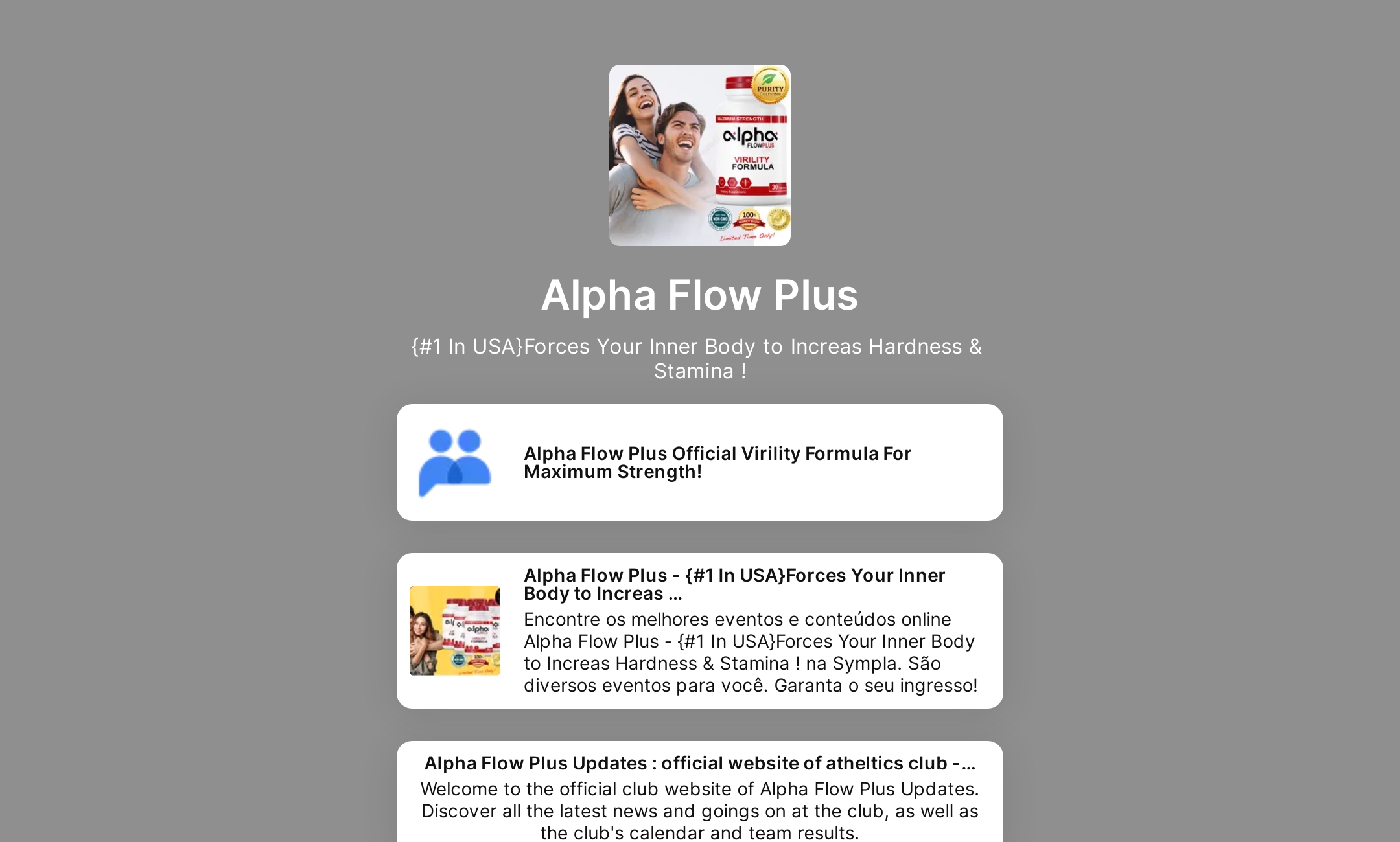 Alpha Flow Plus' Flowpage
