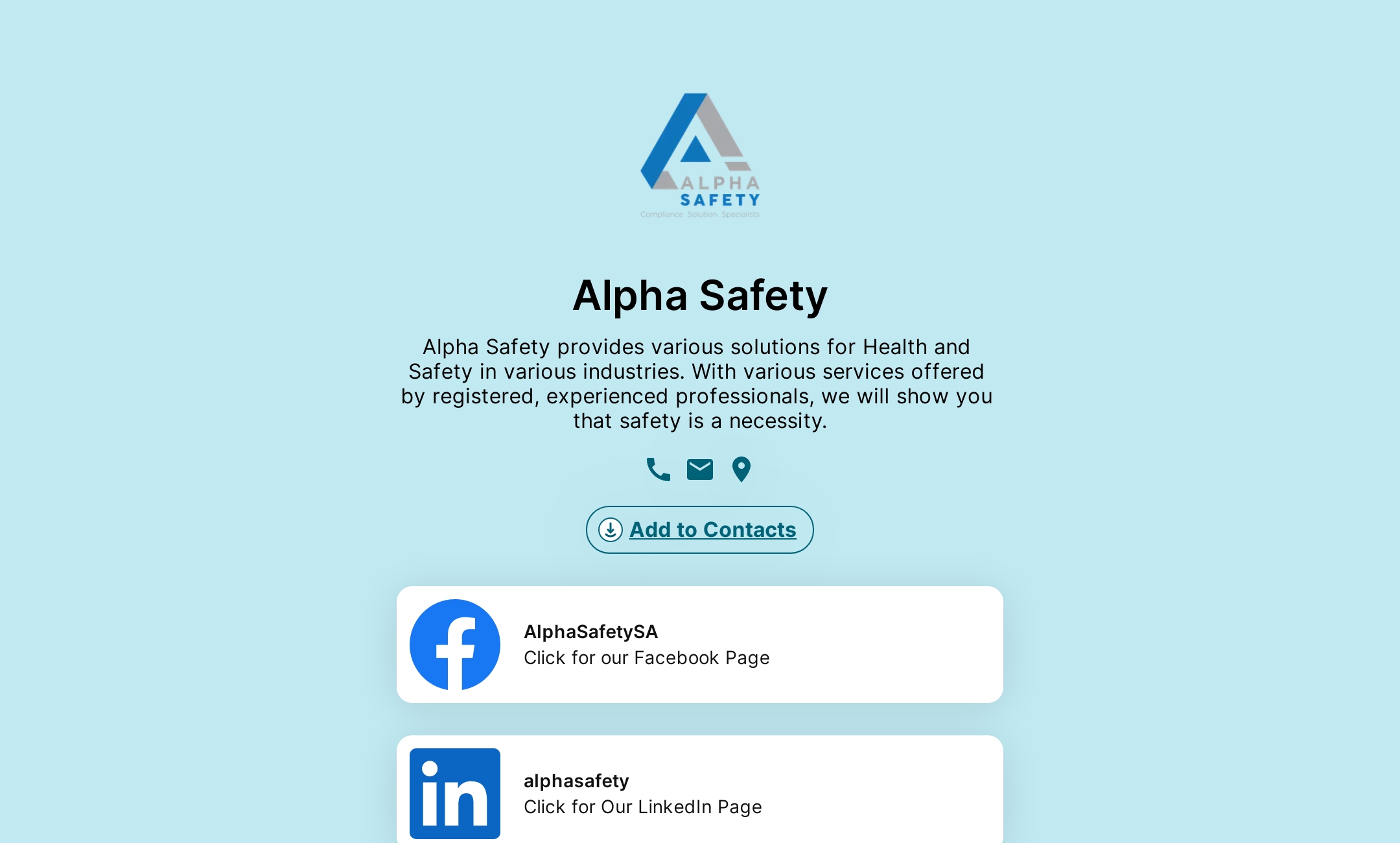 Alpha Safety's Flowpage