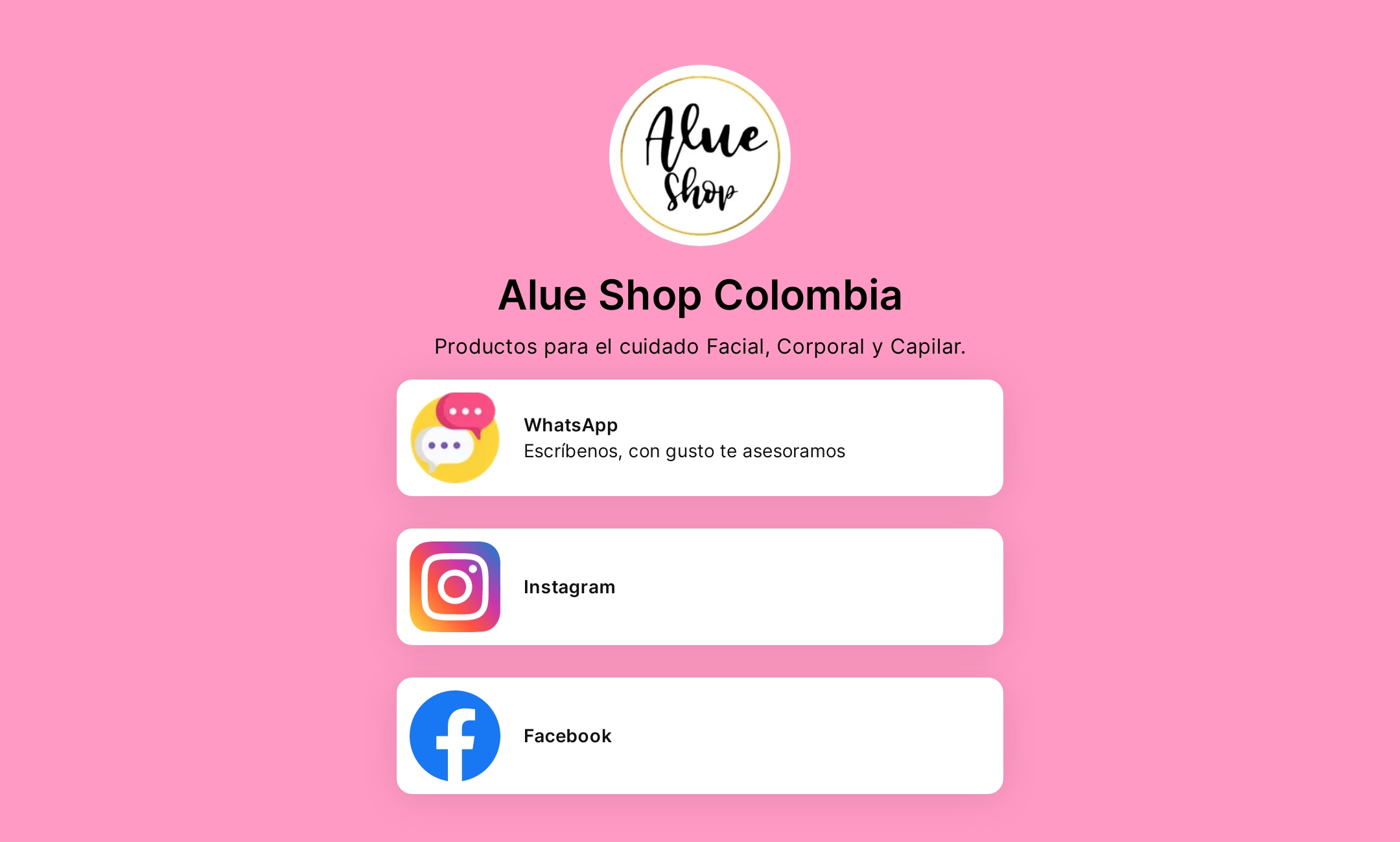 Alue Shop Colombia's Flowpage