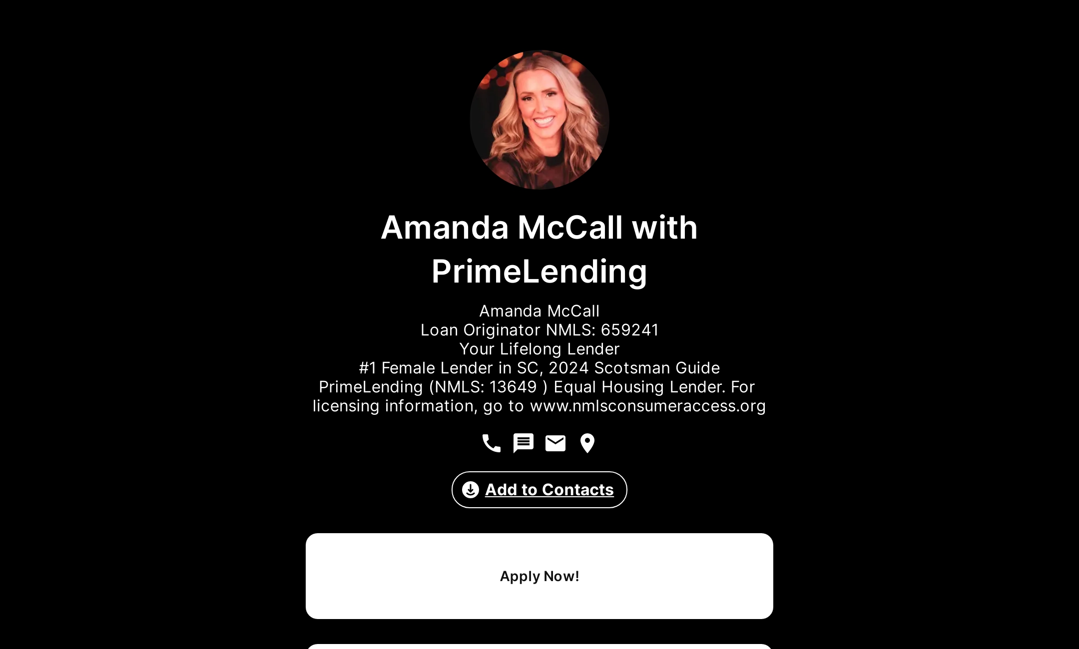 Amanda McCall with PrimeLending's Flowpage