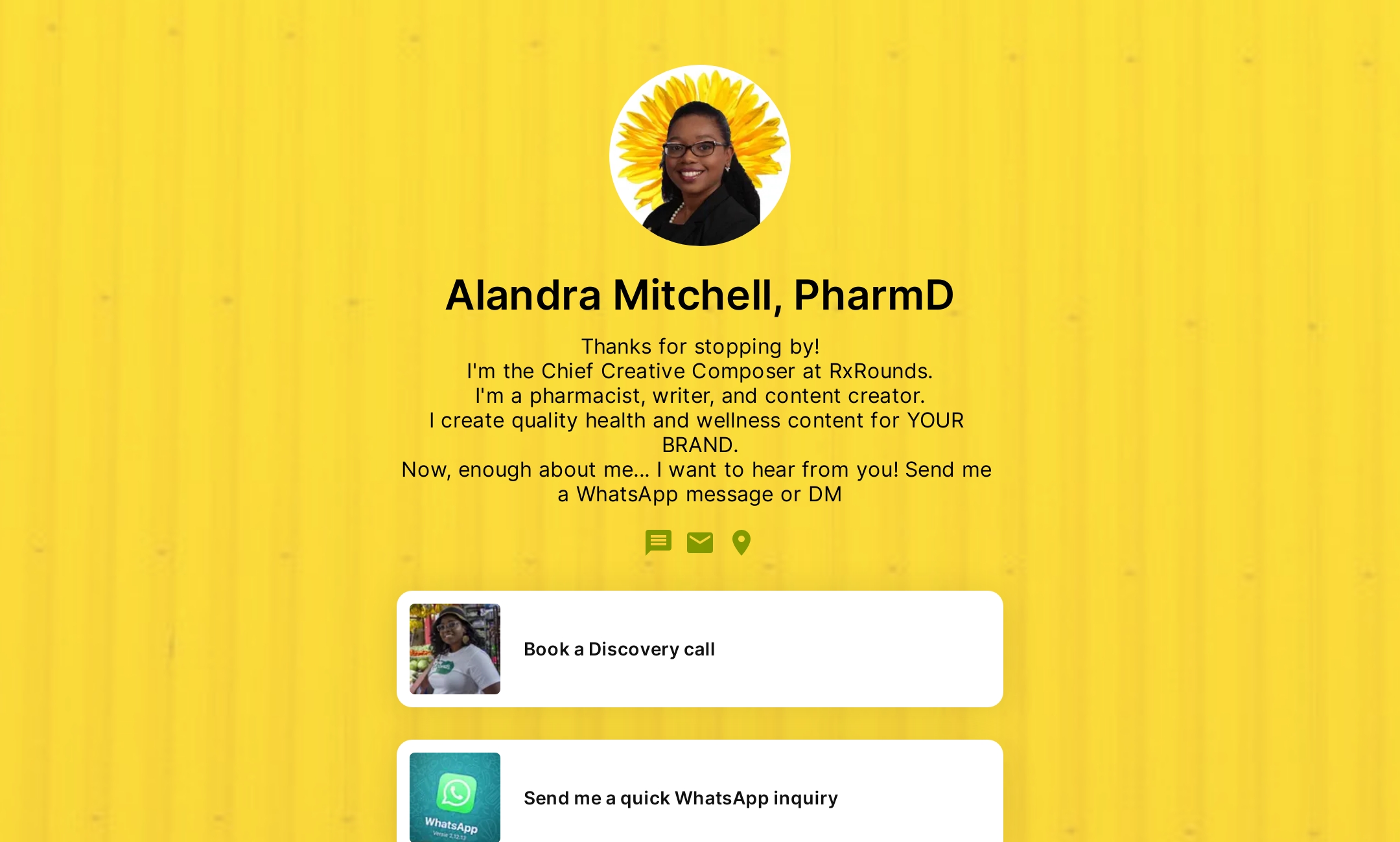 Alandra Mitchell, PharmD's Flowpage