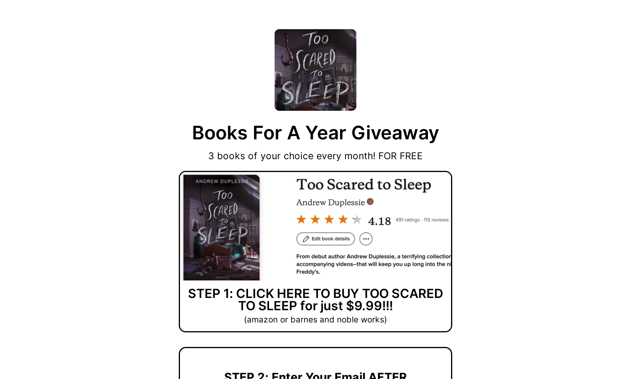 Books For A Year Giveaway's Flowpage