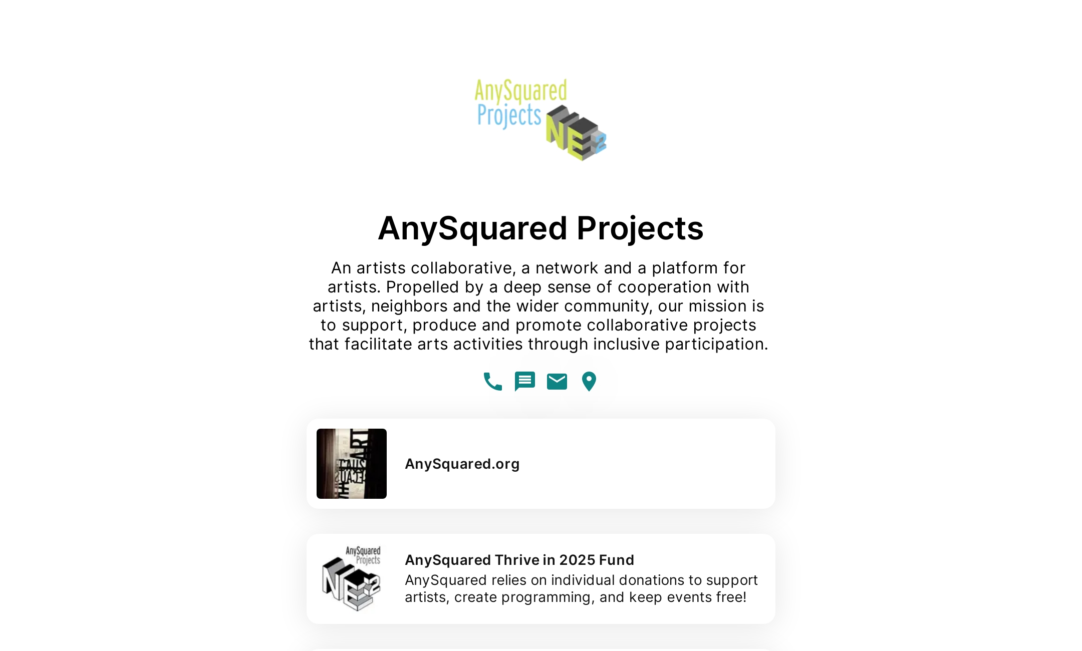 AnySquared Projects' Flowpage