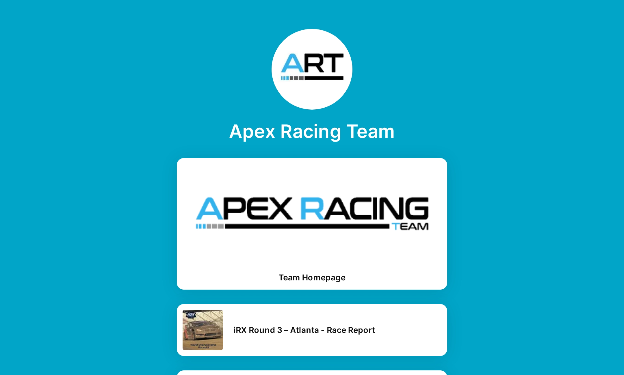 Apex Racing Team's Flowpage
