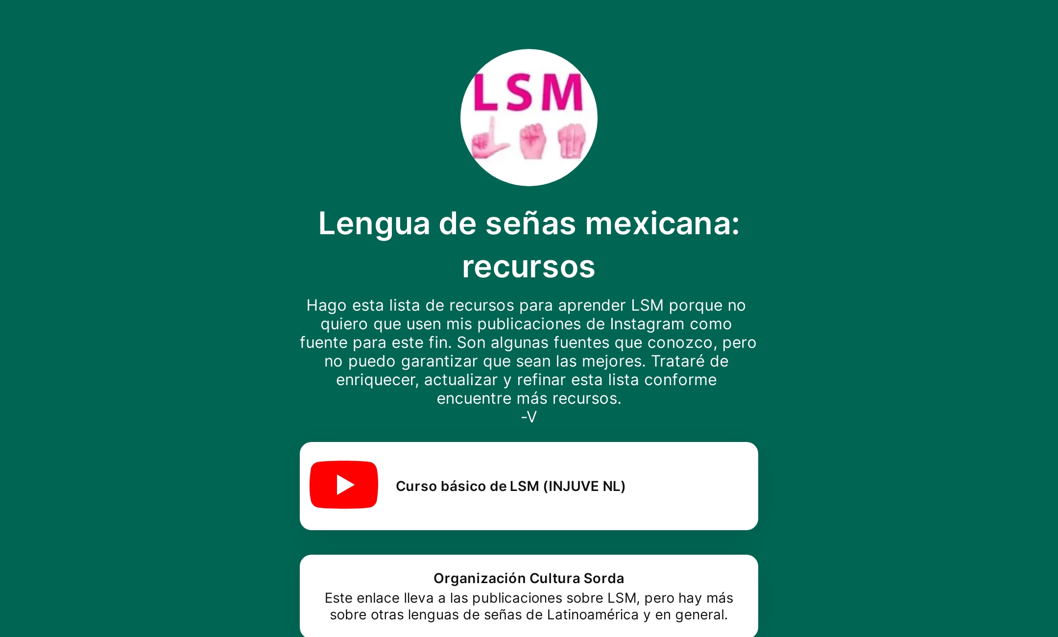 Lengua de señas mexicana: recursos' Flowpage