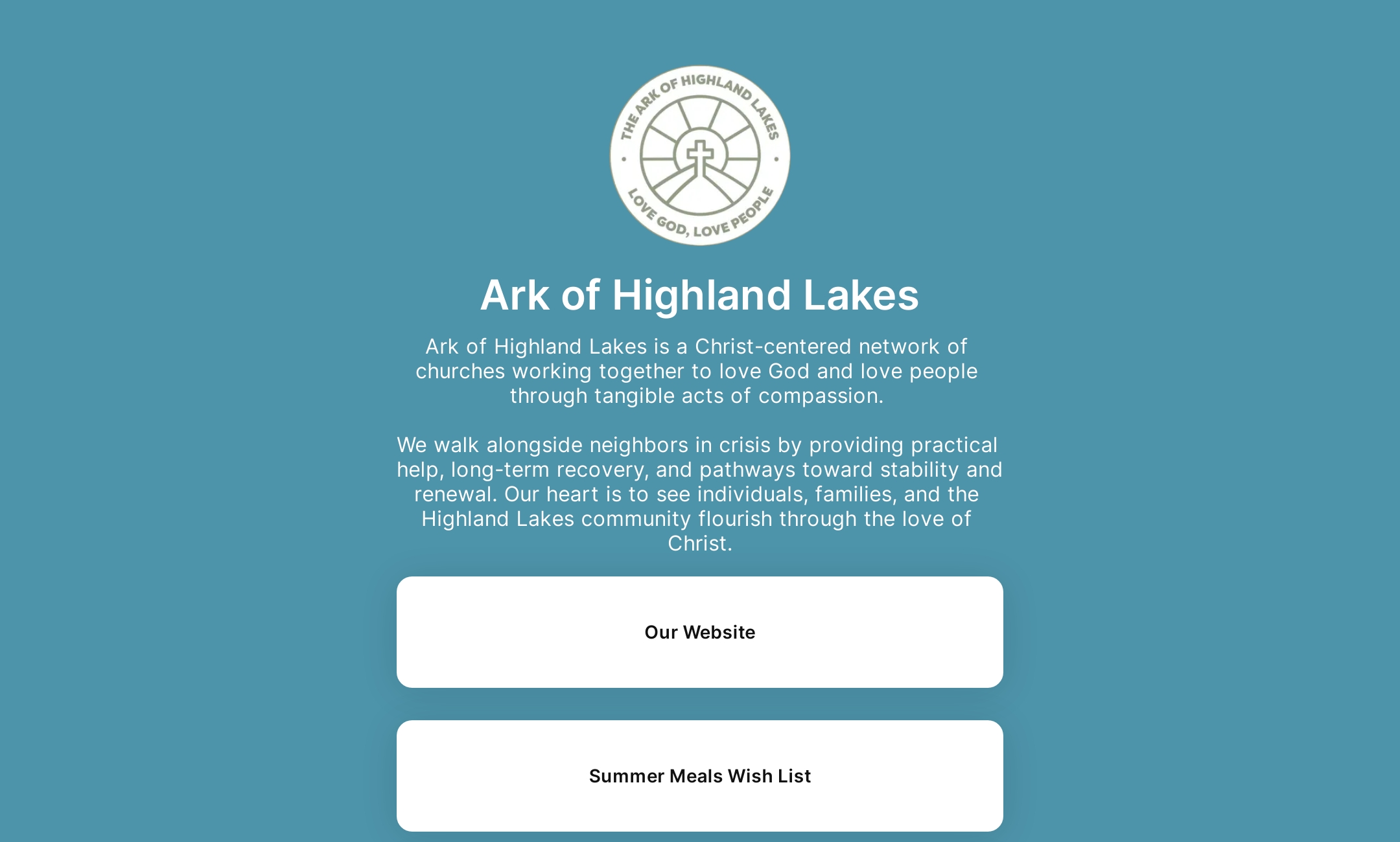 Ark of Highland Lakes' Flowpage
