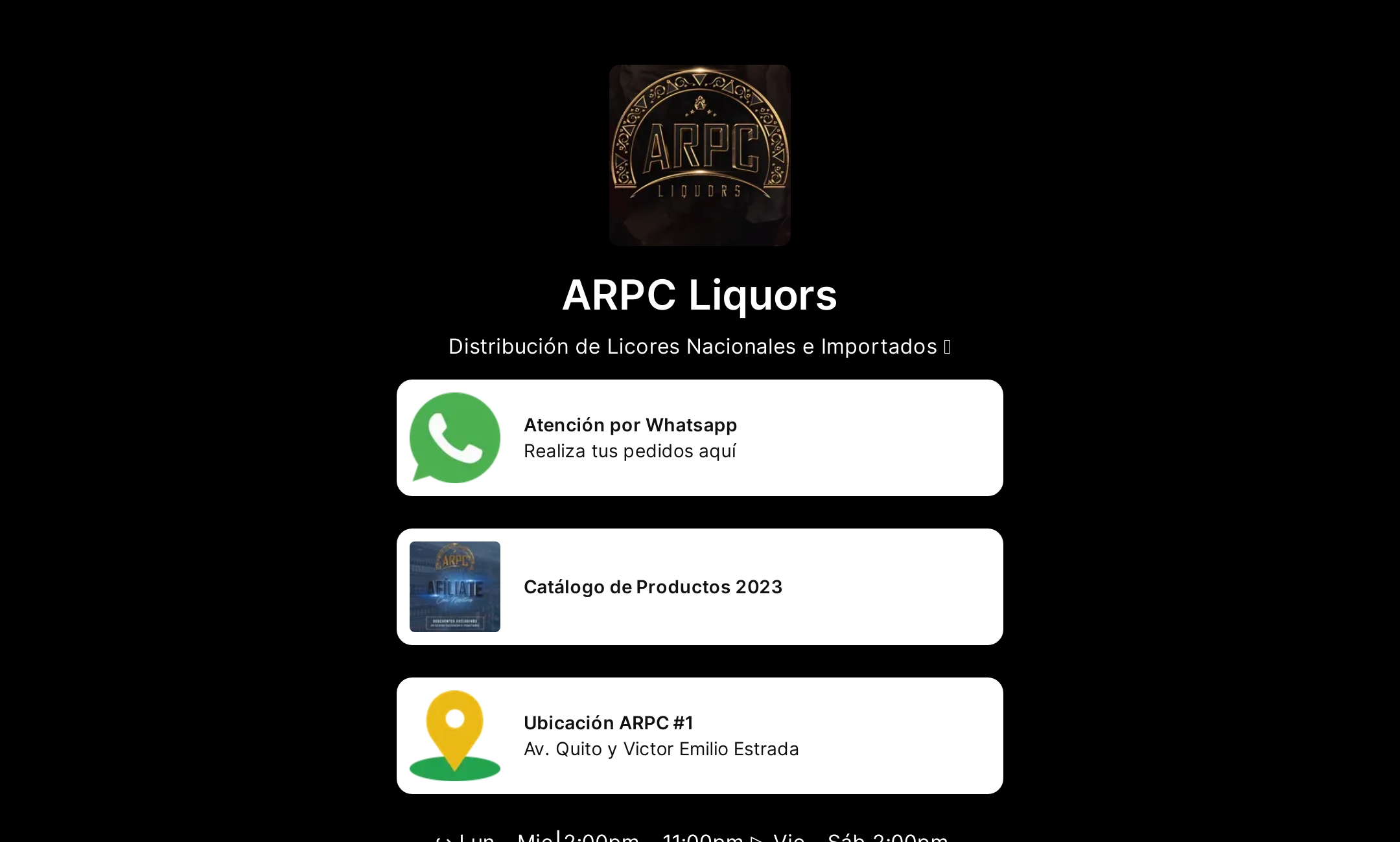 ARPC Liquors' Flowpage