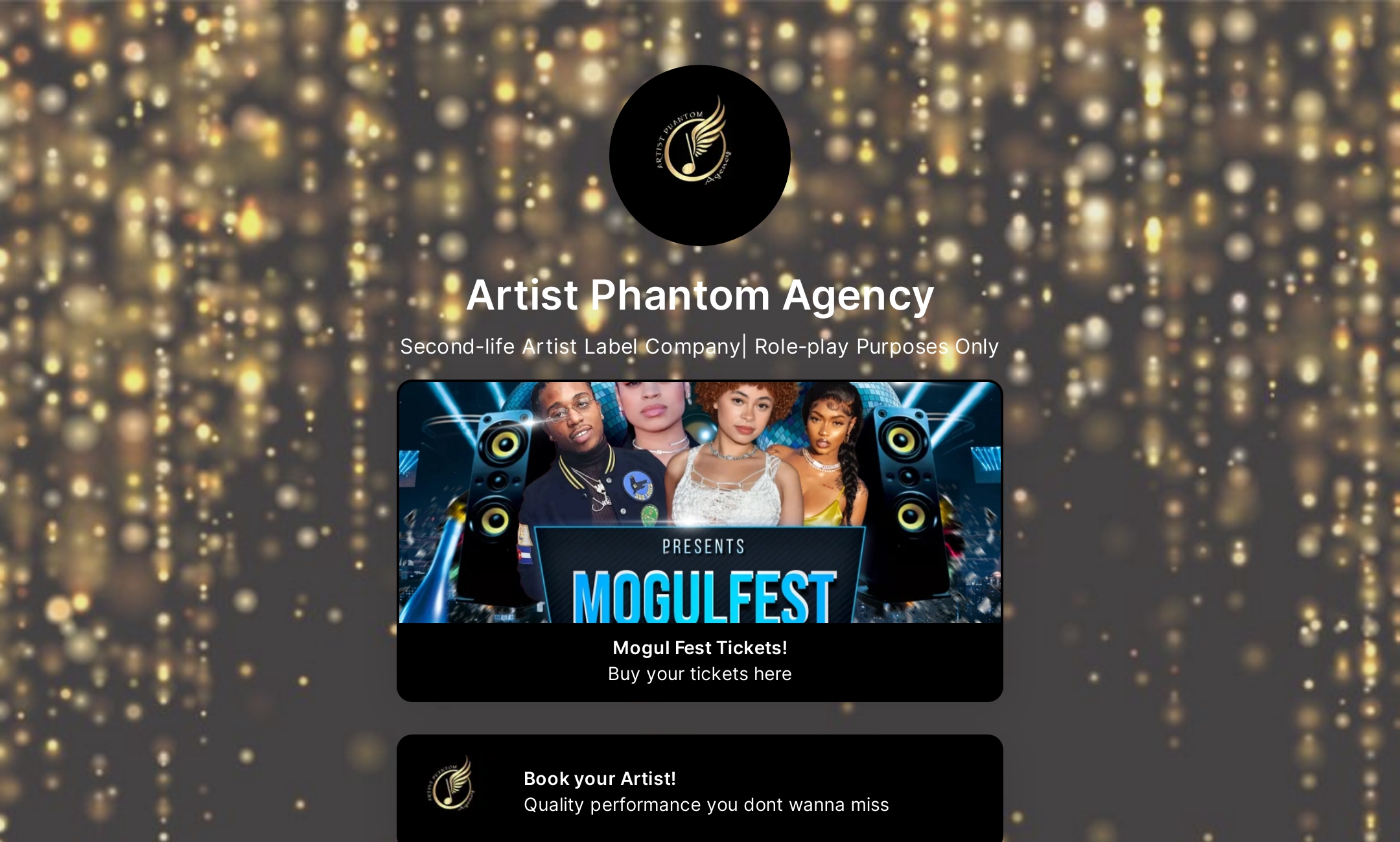 Artist Phantom Agency's Flowpage