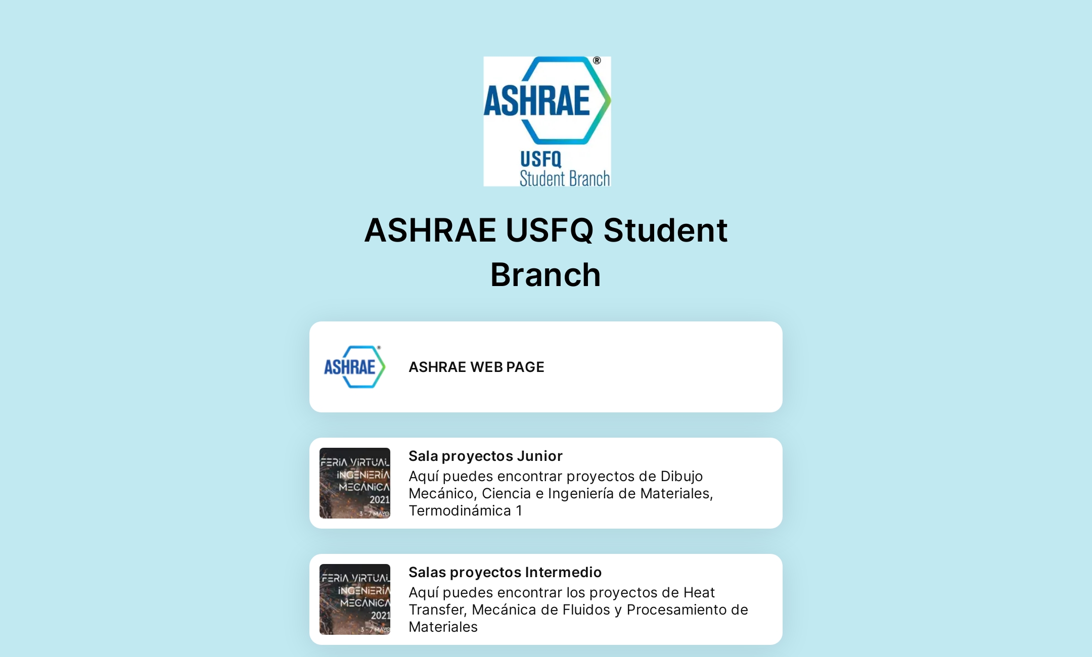 ASHRAE USFQ Student Branch's Flowpage