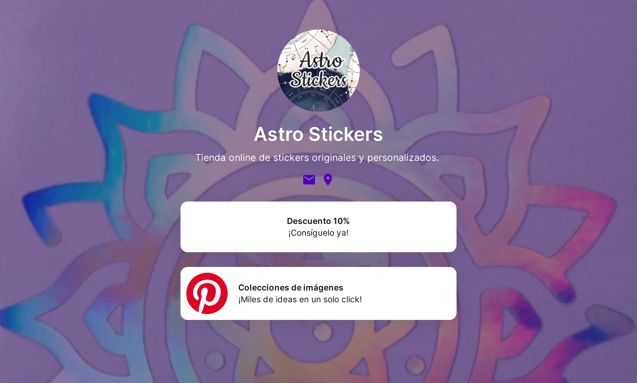 Astro Stickers' Flowpage