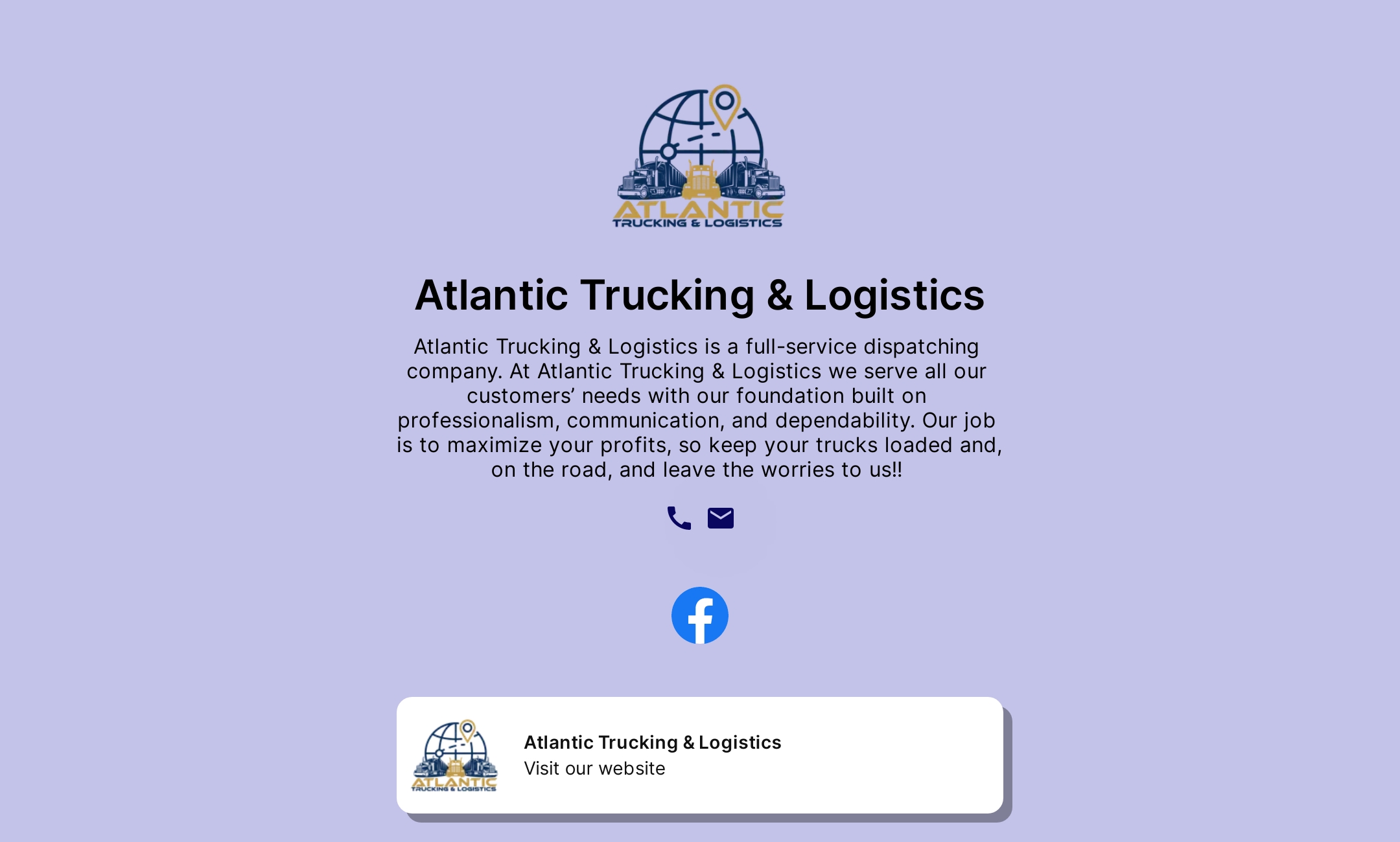 Atlantic Trucking & Logistics' Flowpage