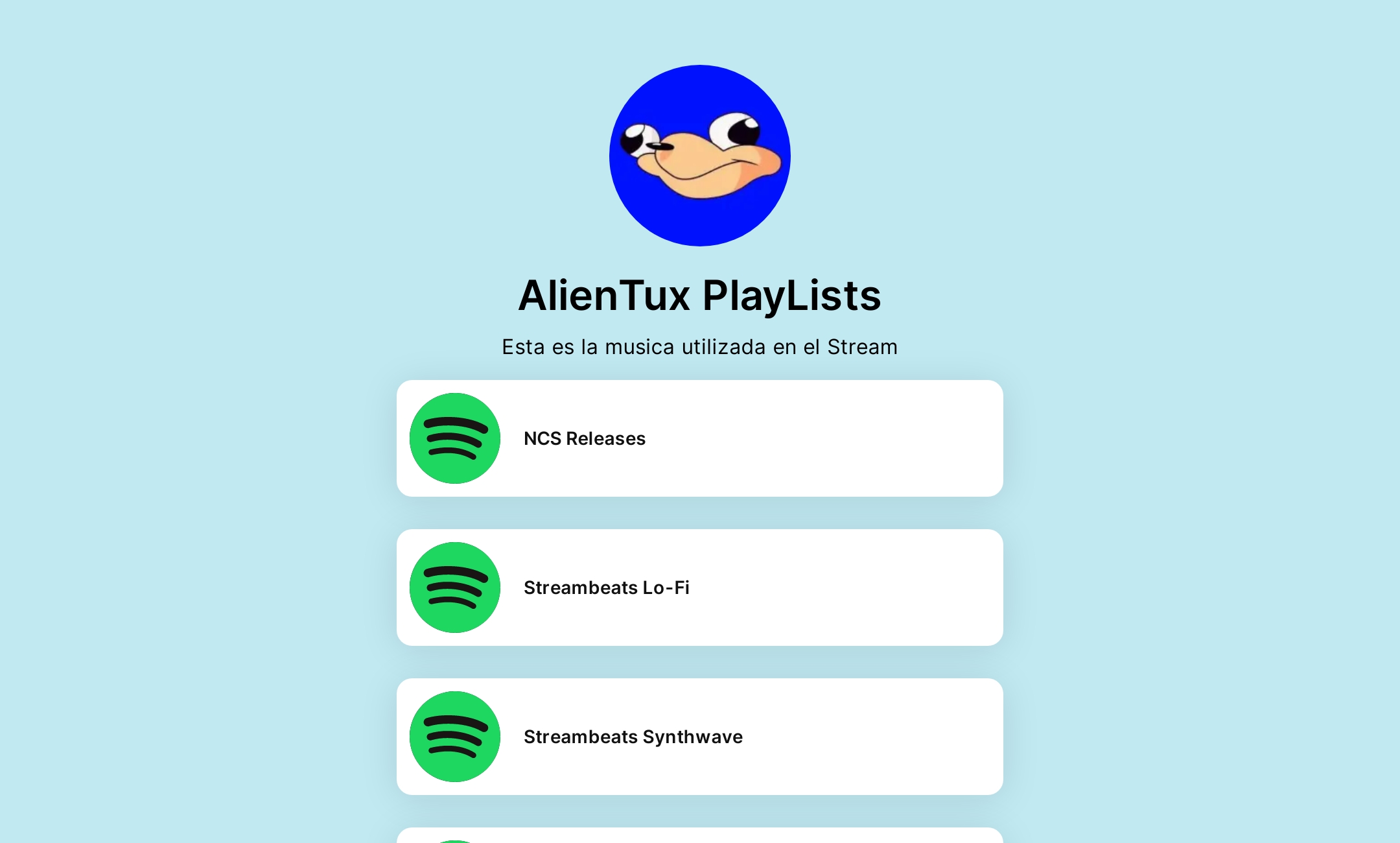 AlienTux PlayLists 's Flowpage