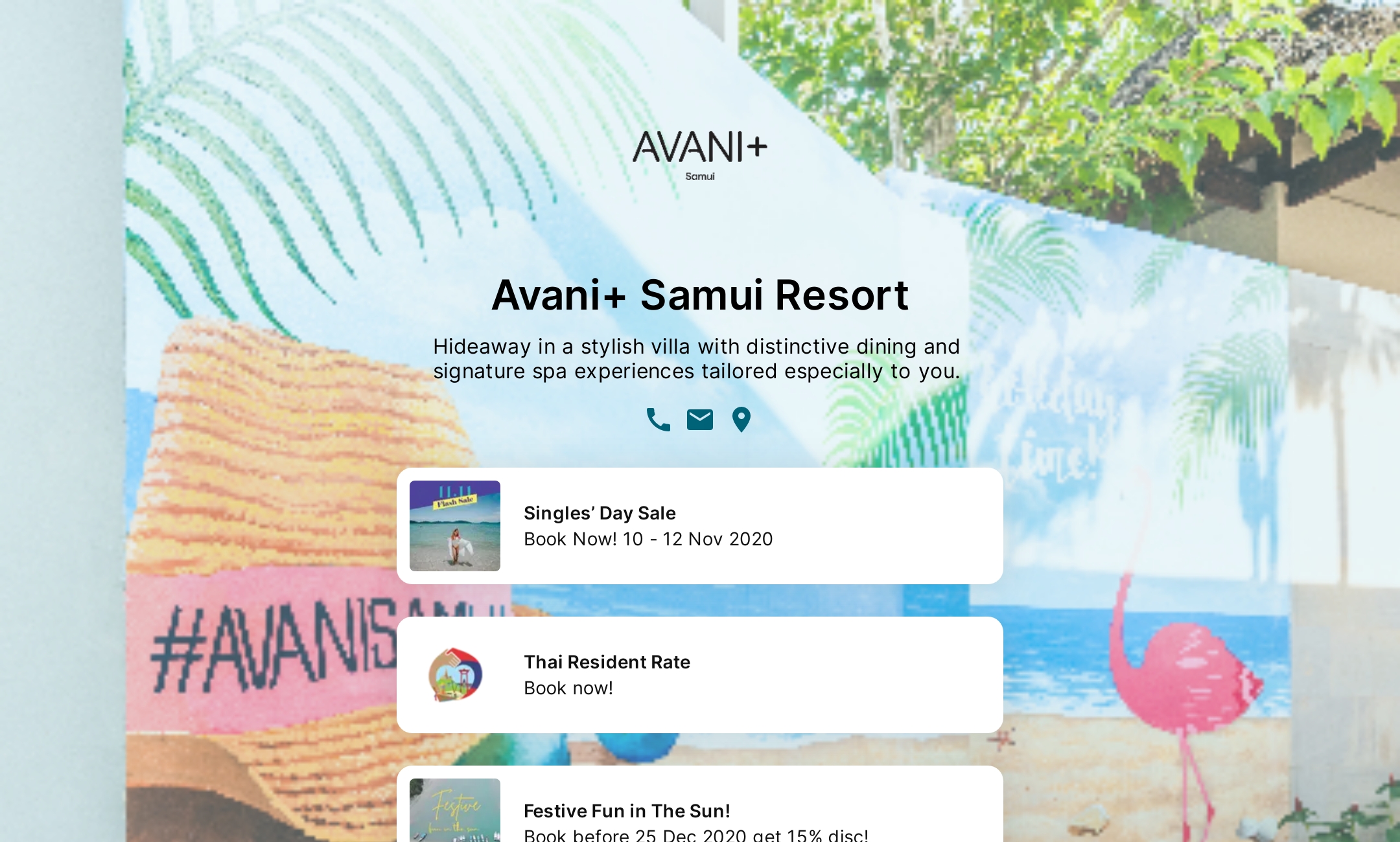 Avani+ Samui Resort's Flowpage