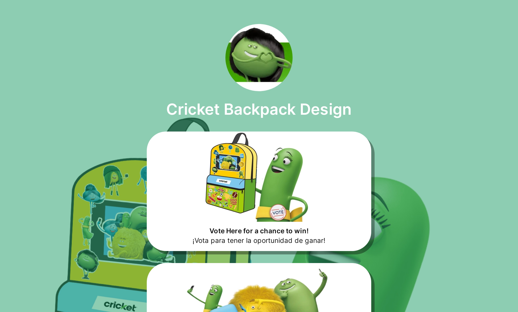 Cricket Backpack Design Contest
