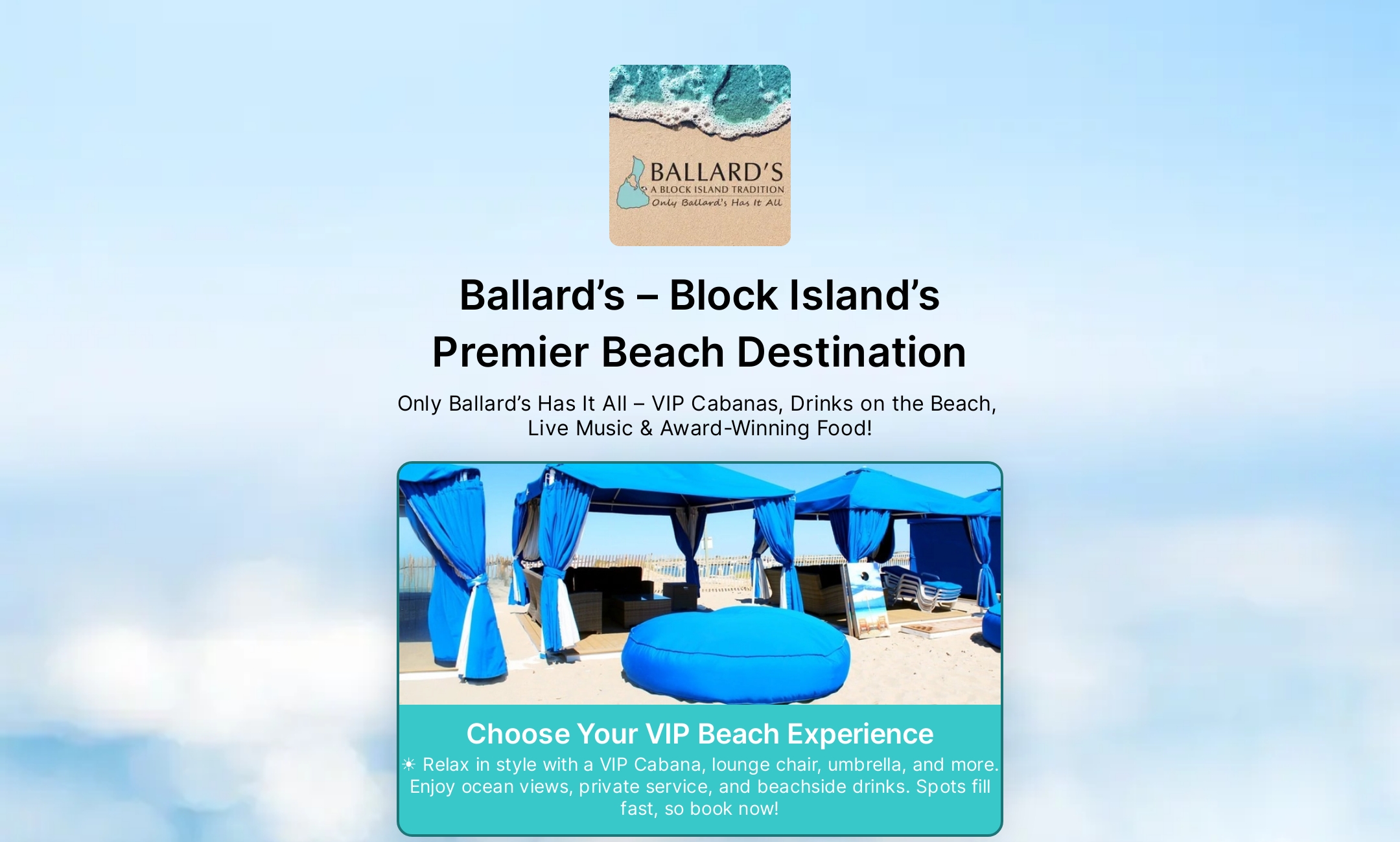Ballard’s – Block Island’s Premier Beach Destination's Flowpage