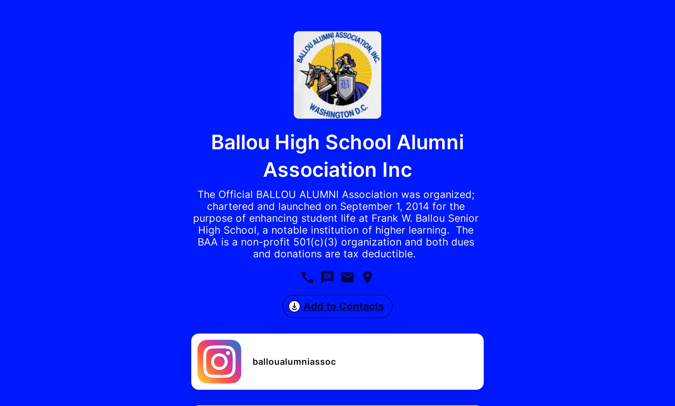 Ballou High School Alumni Association Inc 's Flowpage