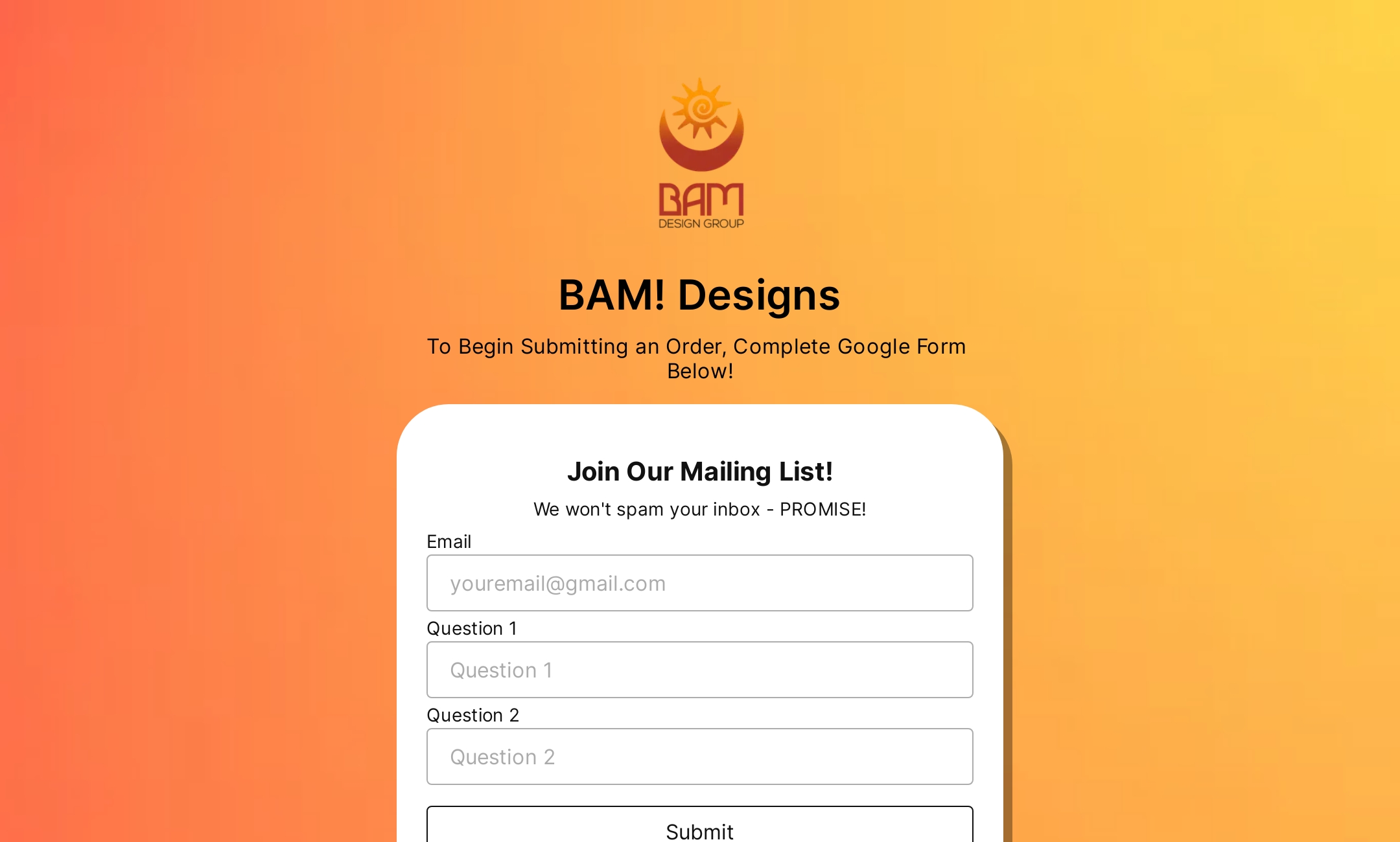 BAM! Designs' Flowpage