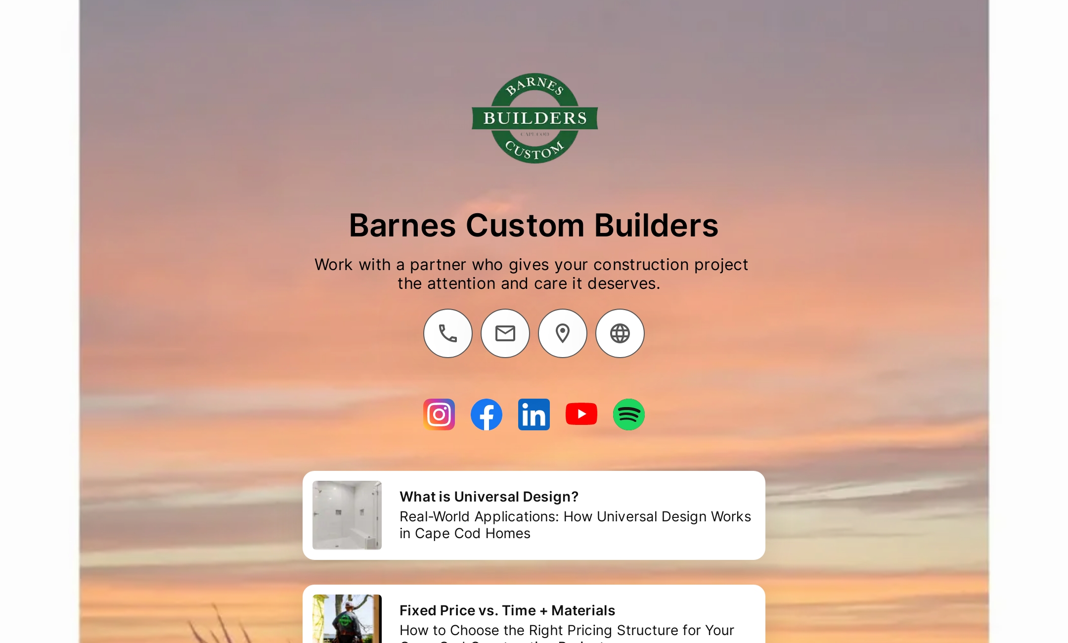 Barnes Custom Builders' Flowpage