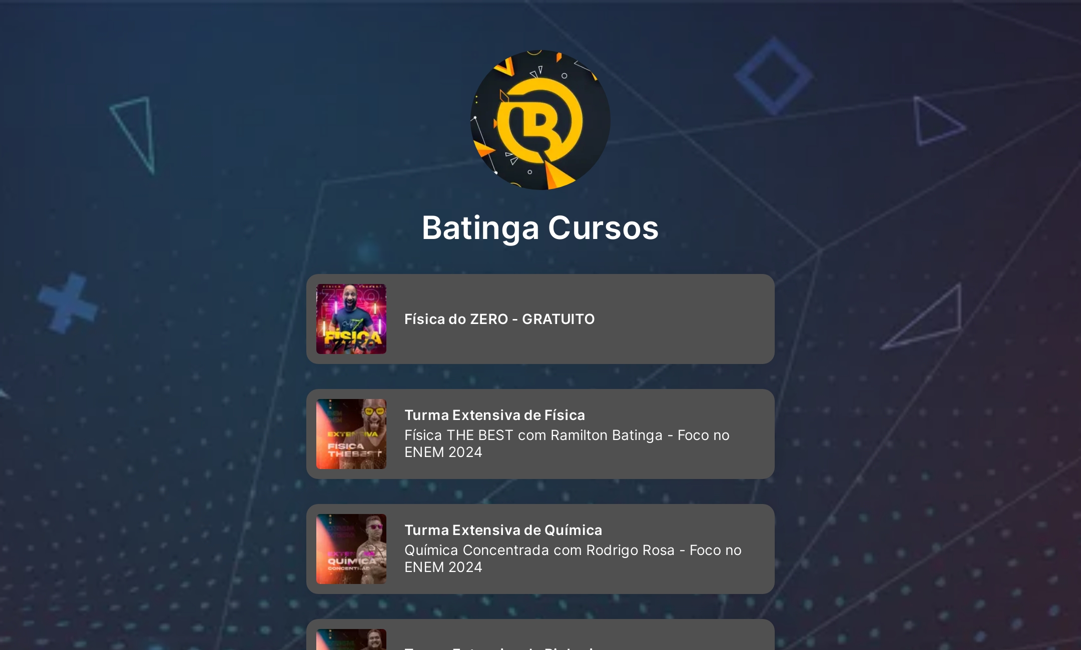 Batinga Cursos' Flowpage