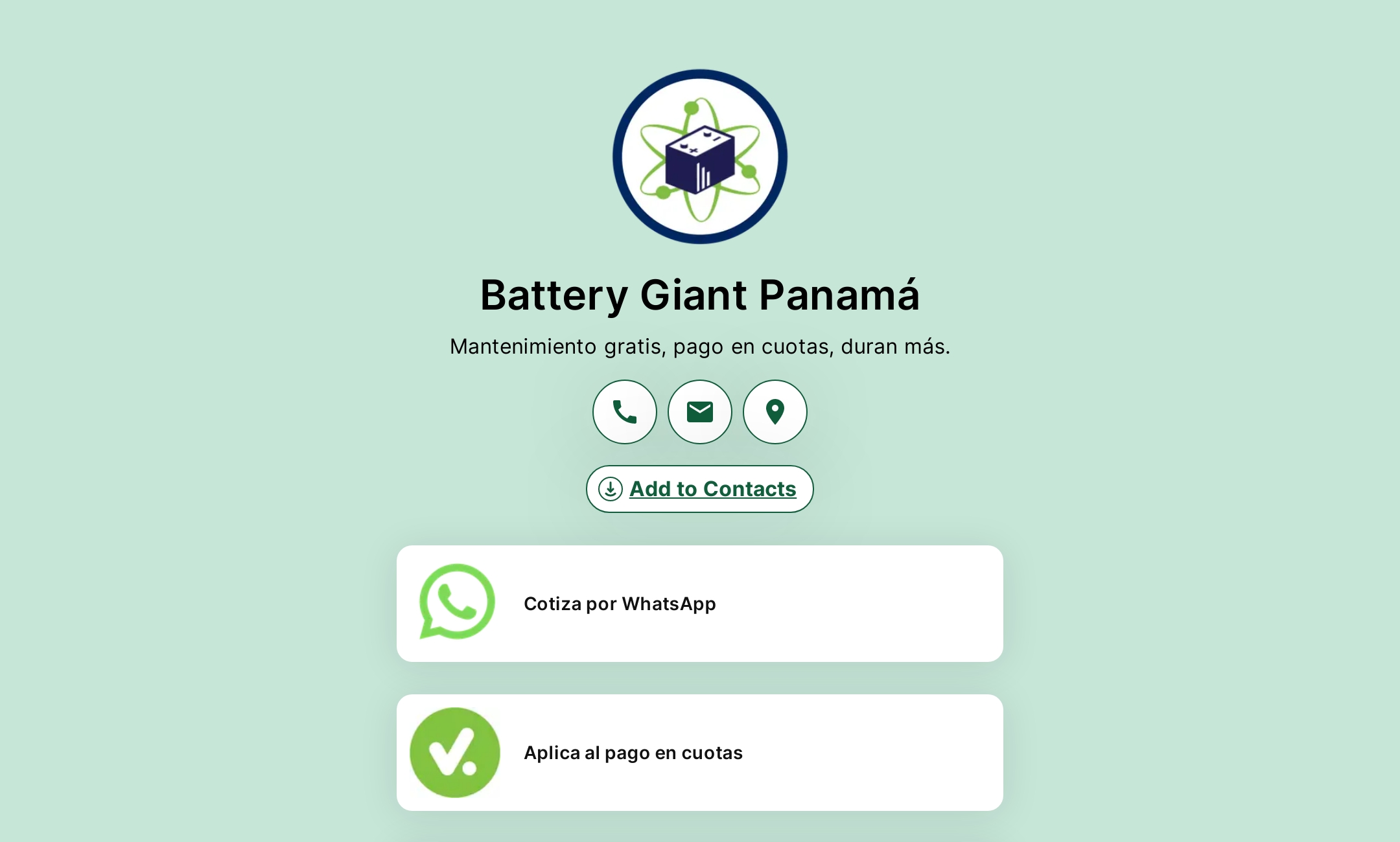 Battery Giant Panamá's Flowpage