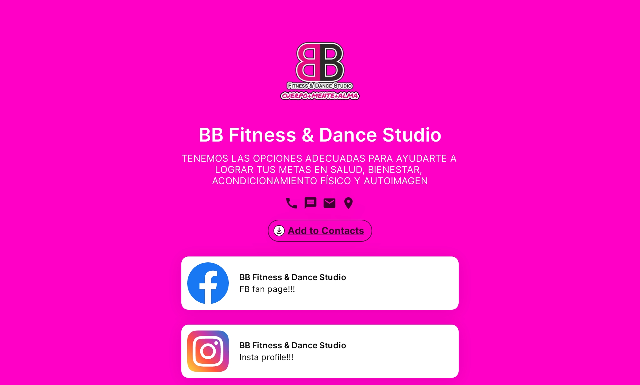 BB Fitness & Dance Studio's Flowpage