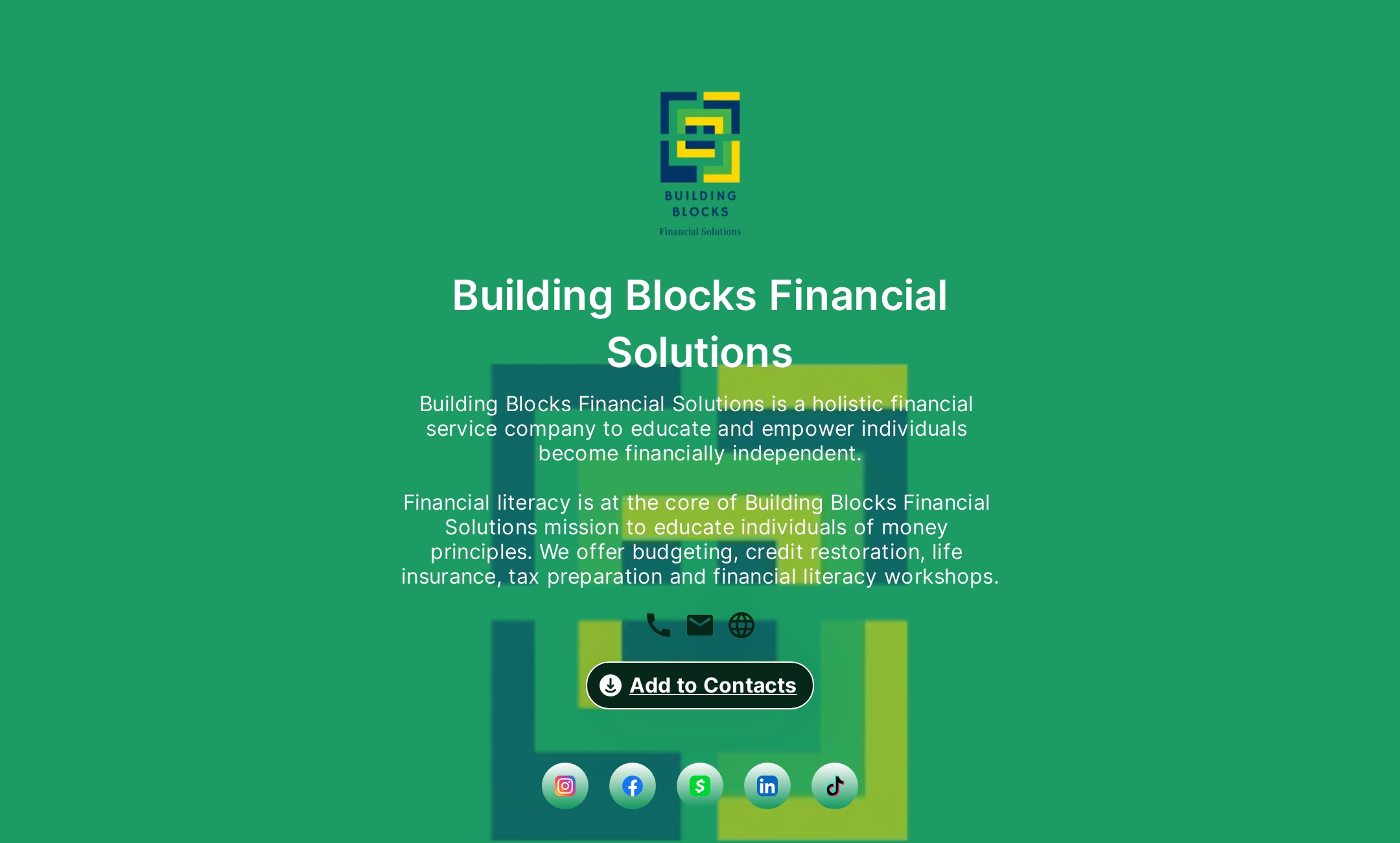 Building Blocks Financial Solutions' Flowpage
