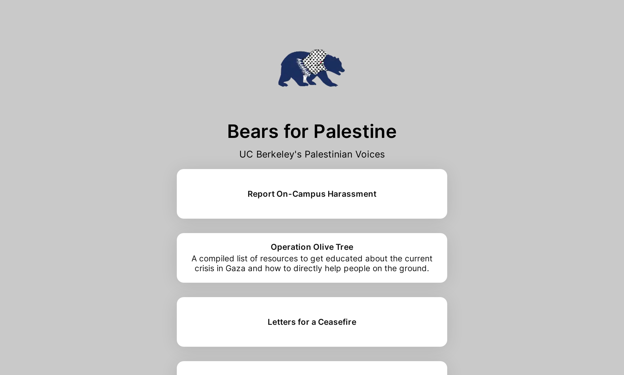 Bears for Palestine's Flowpage