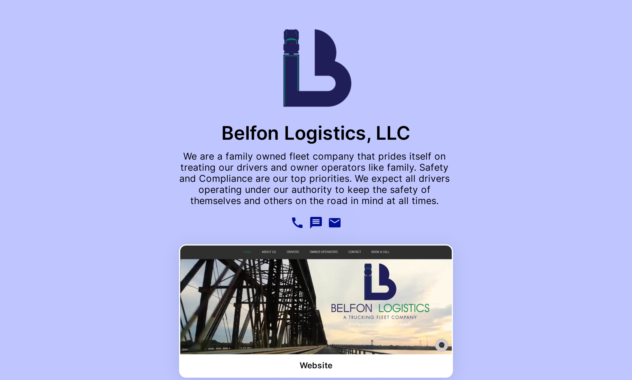 Belfon Logistics, LLC's Flowpage