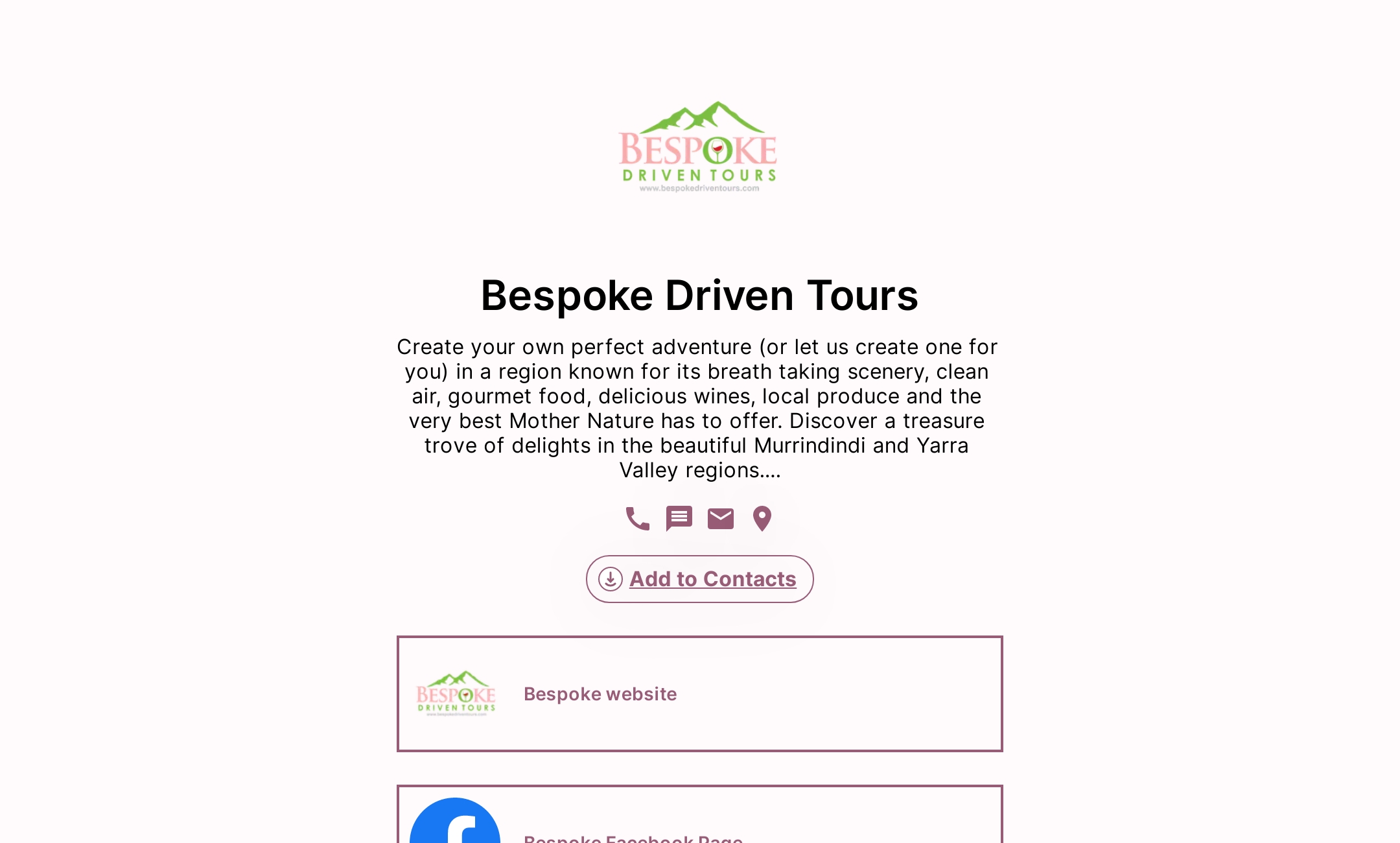 Bespoke Driven Tours' Flowpage