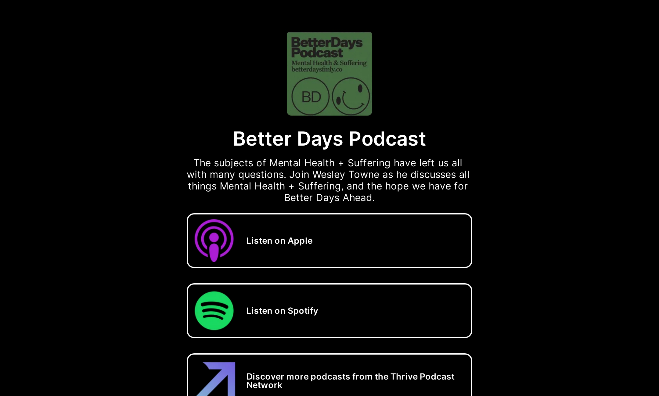 Better Days Podcast's Flowpage