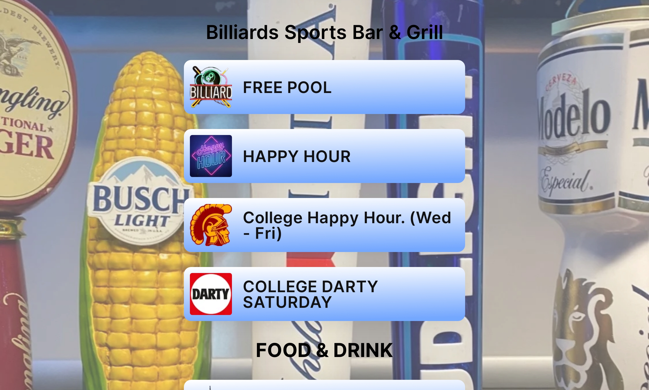Billiards Sports Bar & Grill's Flowpage