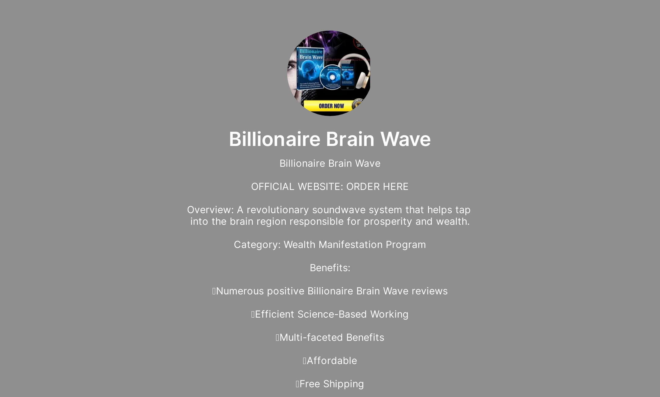 Billionaire Brain Wave's Flowpage