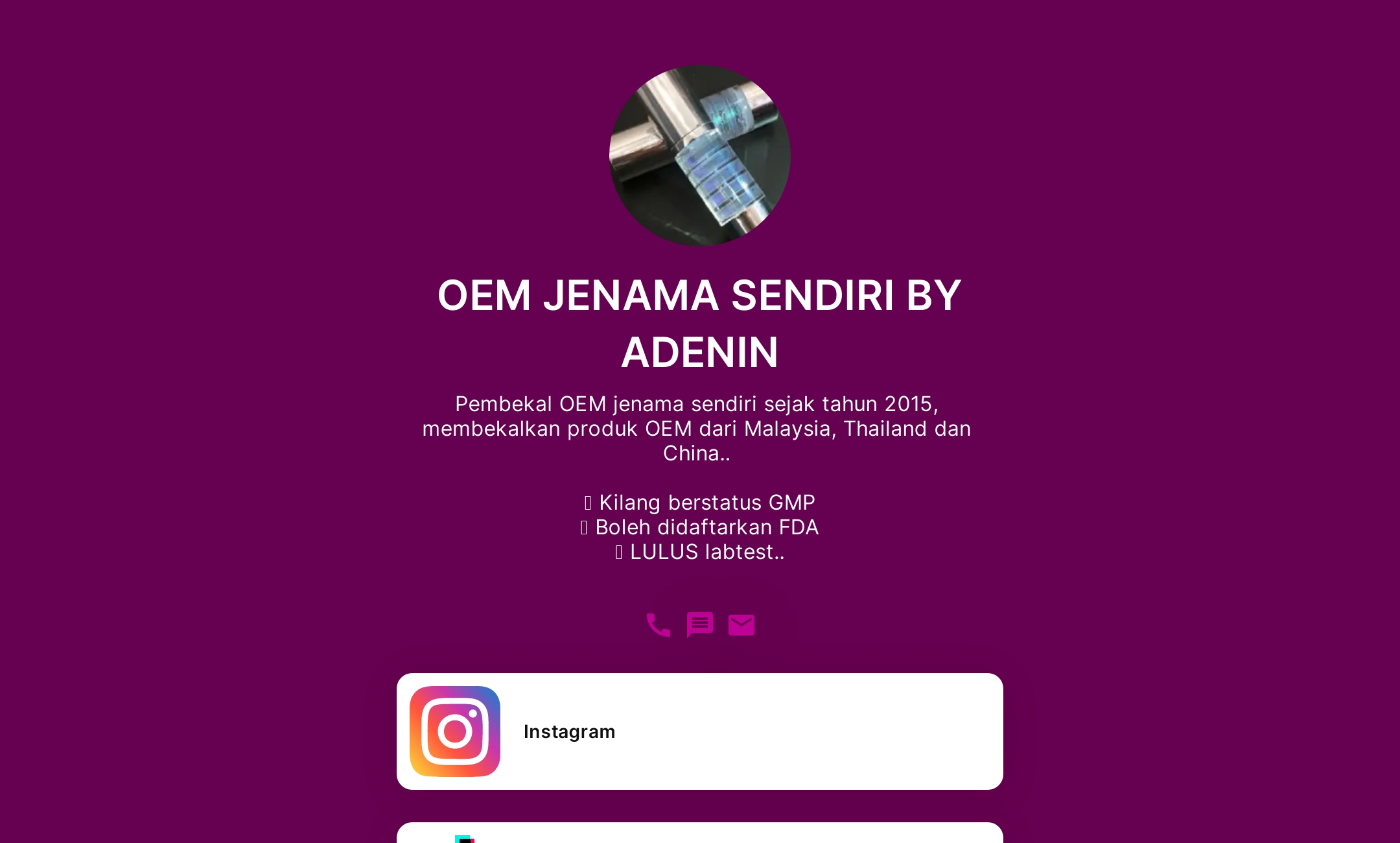 OEM JENAMA SENDIRI BY ADENIN 's Flowpage