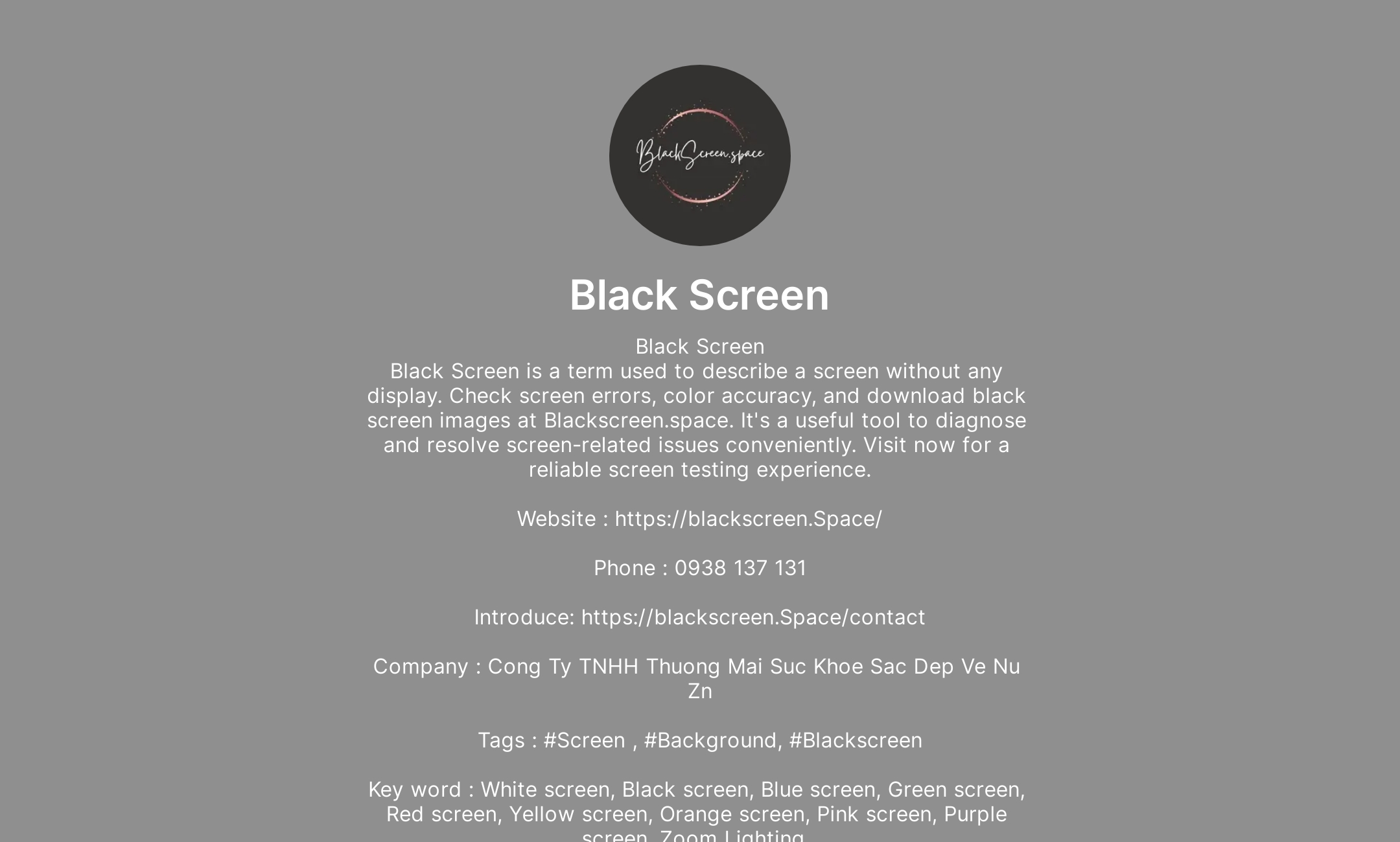Black Screen's Flowpage