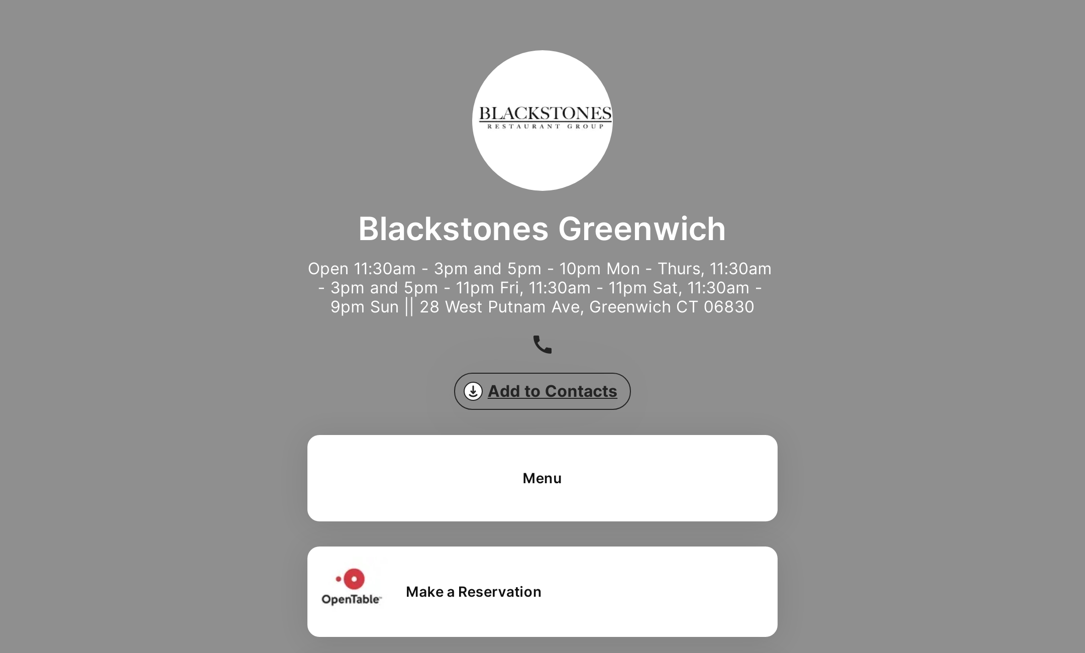 Blackstones Greenwich's Flowpage