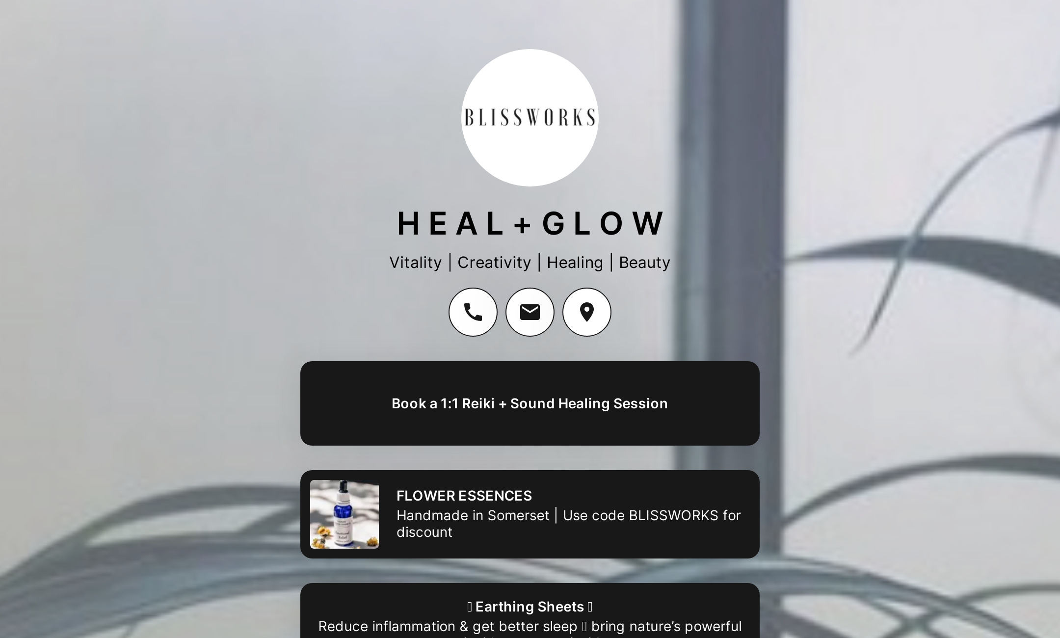 H E A L + G L O W 's Flowpage