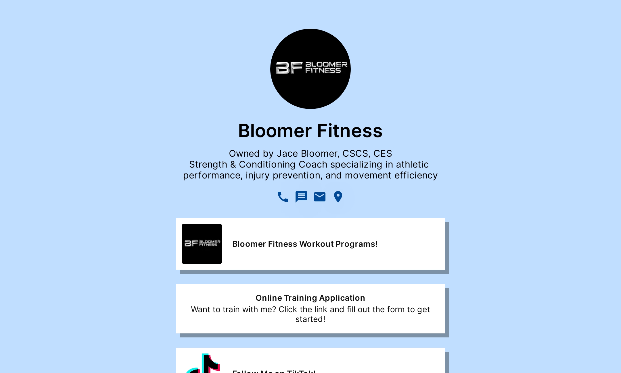 Bloomer Fitness' Flowpage